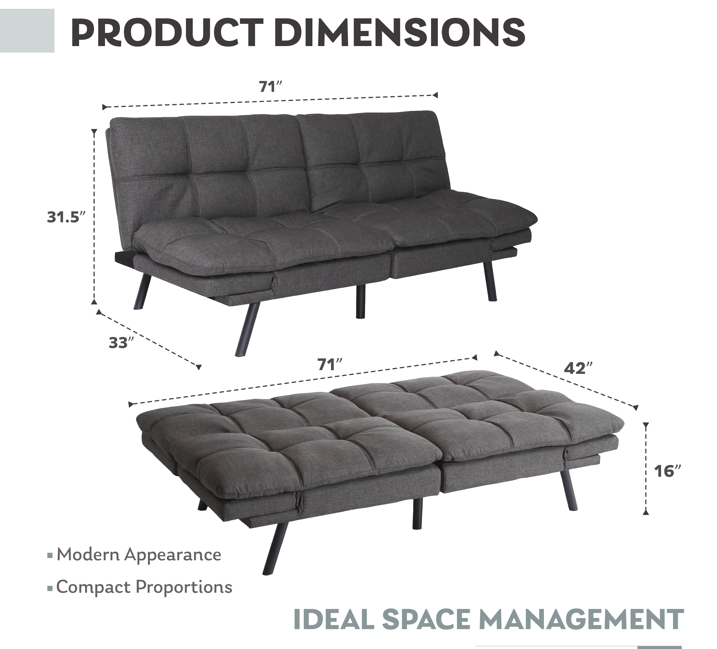 Sofa Bed Bed Foam - Temu