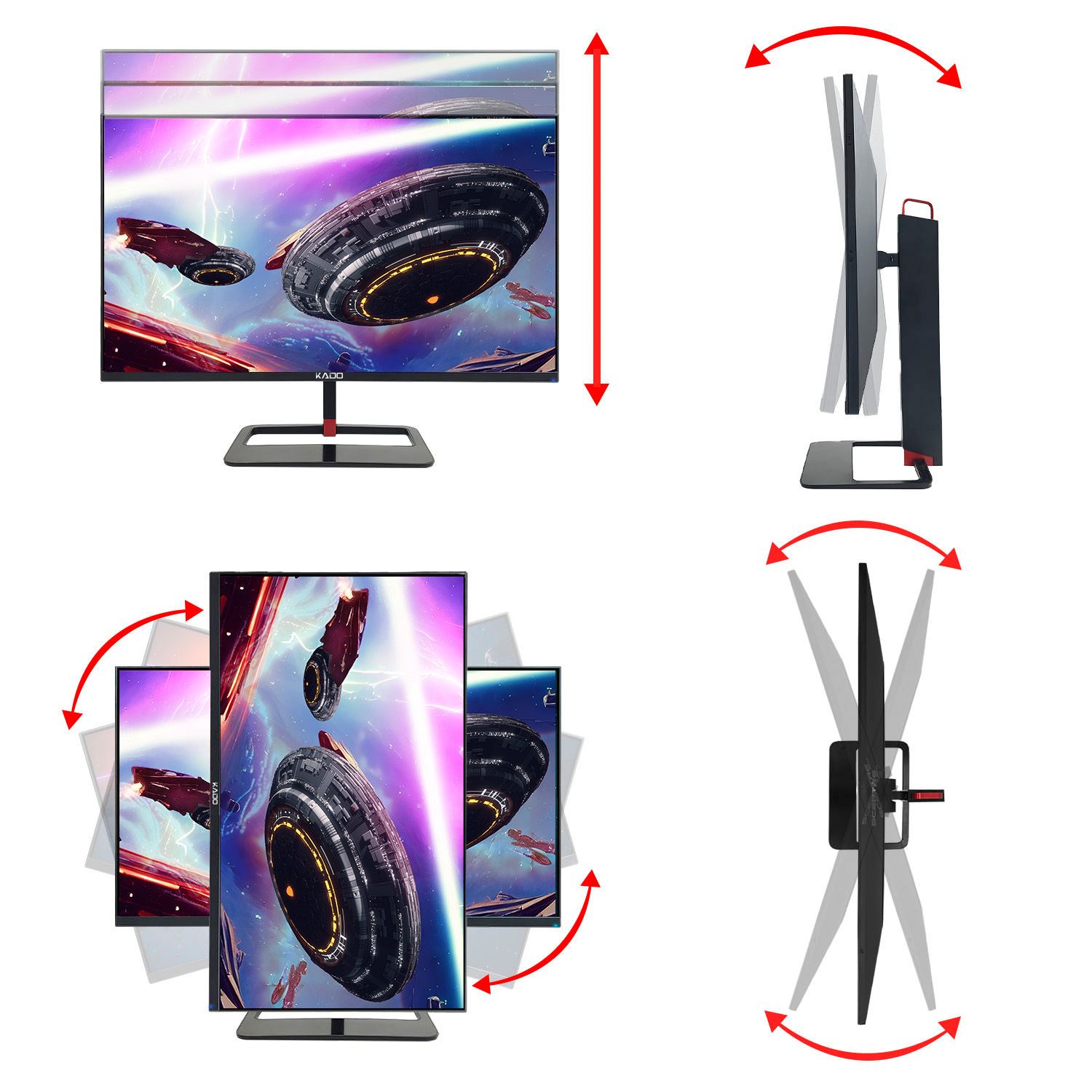 By 32" Gaming Monitor Qhd 2560x1440 144hz Hdr400 Premium 1ms Height ...