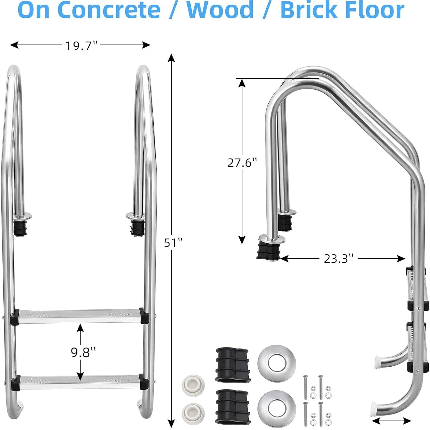 Swimming Pool Ladder 304 Stainless Steel 2 step Pool Ladder - Temu