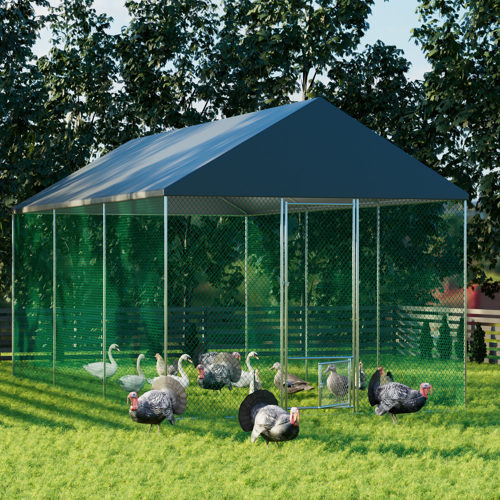 Extra Tall Large Chicken Coop Run Outdoor: Walk In Poultry - Temu