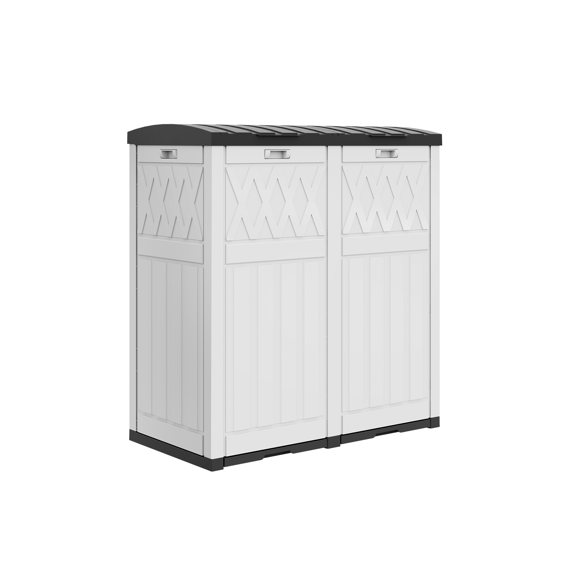 66 Gallon Double bin Outdoor Trash Waterproof Resin Garbage - Temu