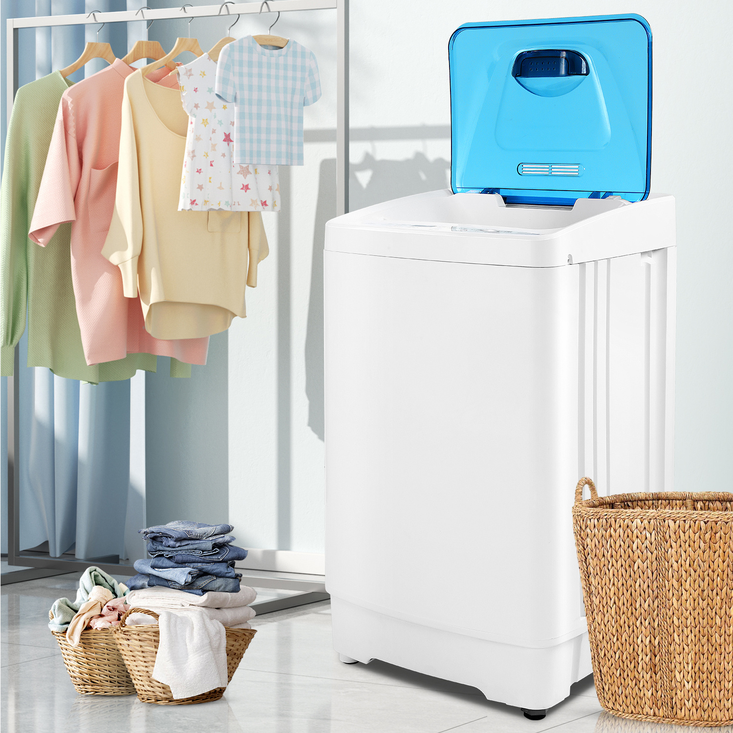 17.8 Lbs Capacity Portable Washing Machine Fully Automatic - Temu
