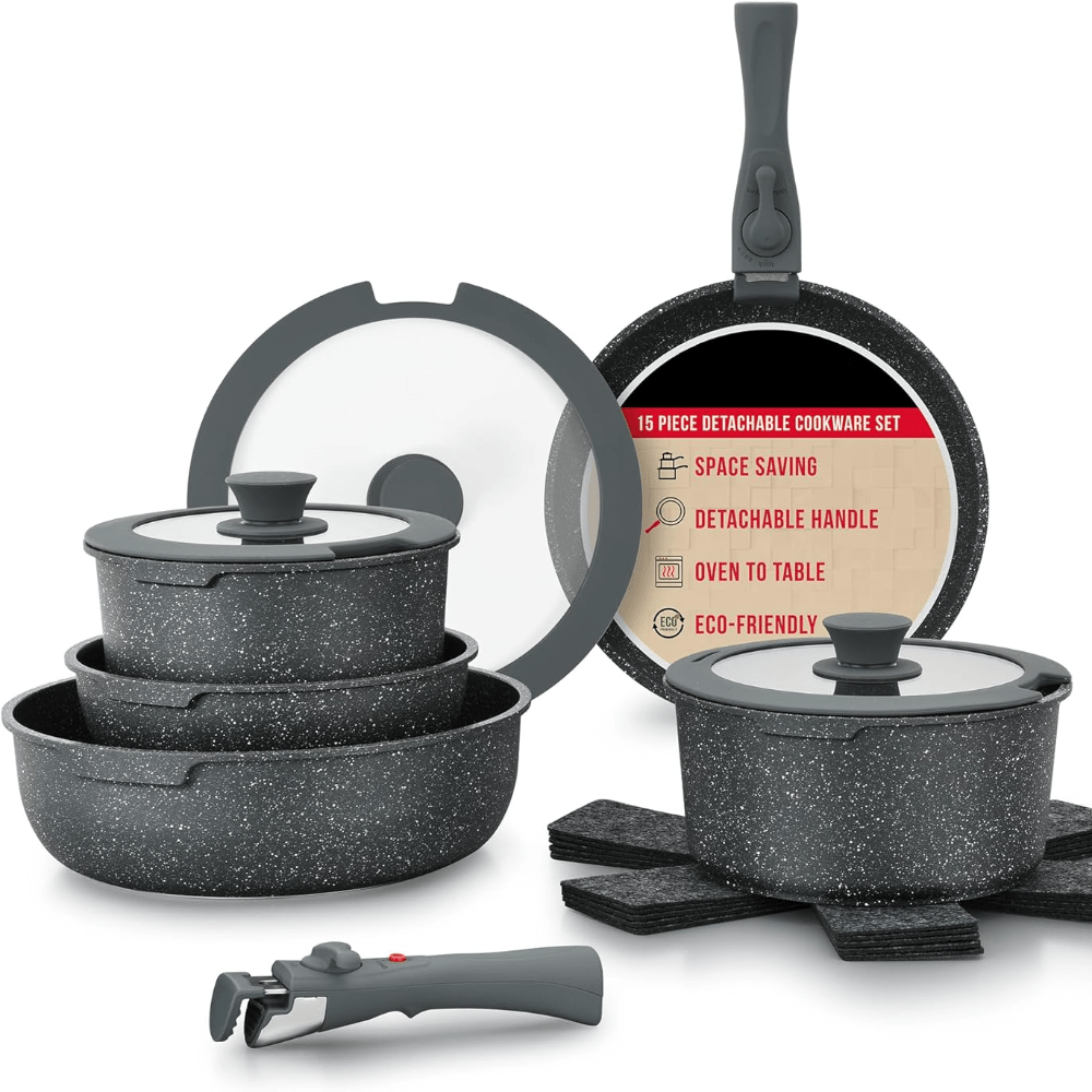 Detachable 15- Cookware Set Removable & -safe | - & | Temu