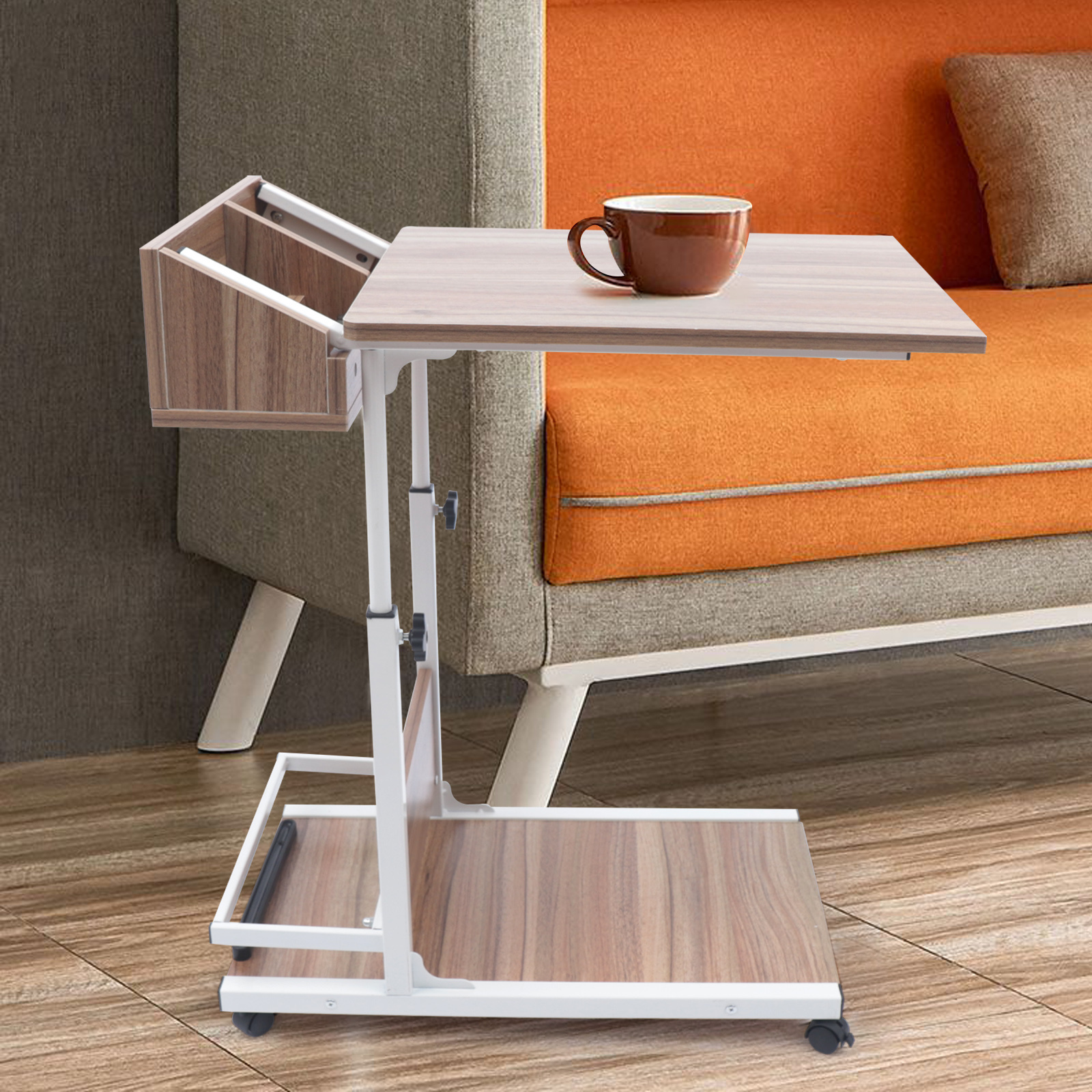 portable office laptop desk rolling adjustable table cart - Temu