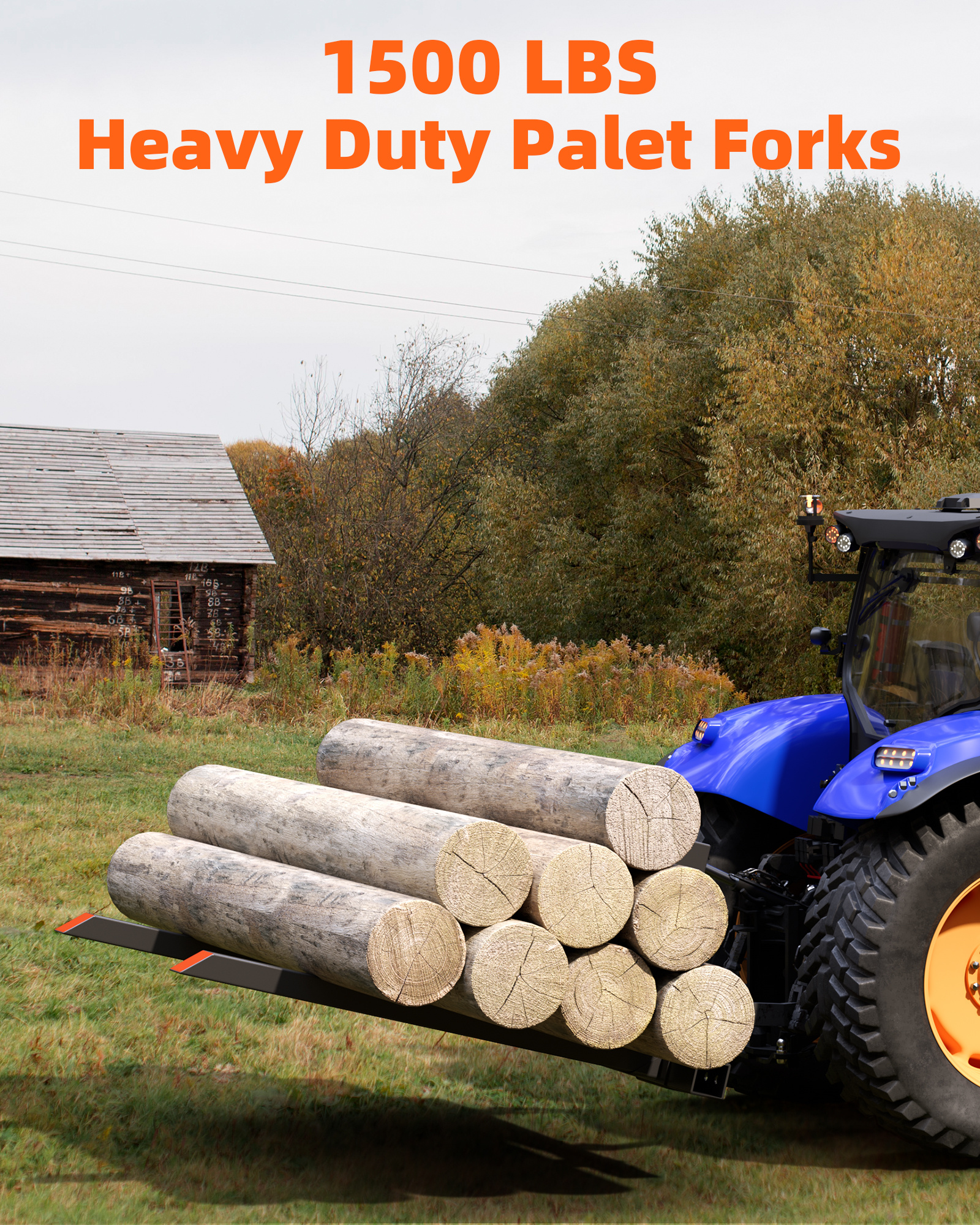 3 point hitch pallet fork 1500 lbs capacity adjustable pallet fork ...