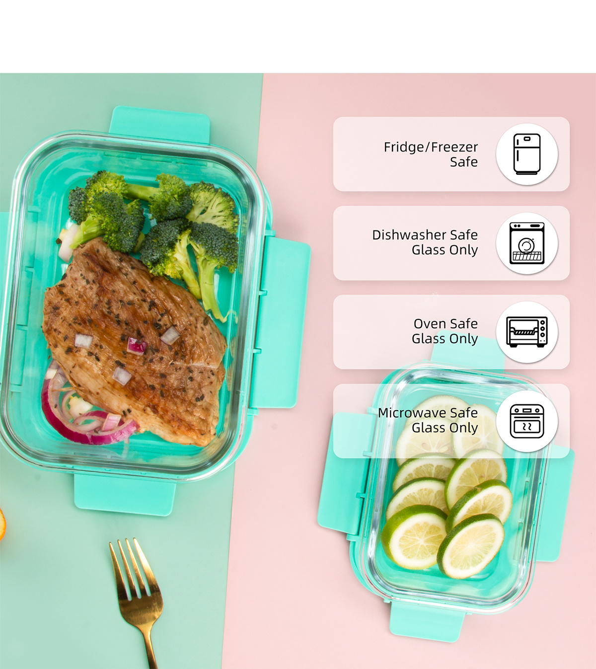 (10 Containers + 10 ) High Borosilicate Glass Meal Prep - Temu