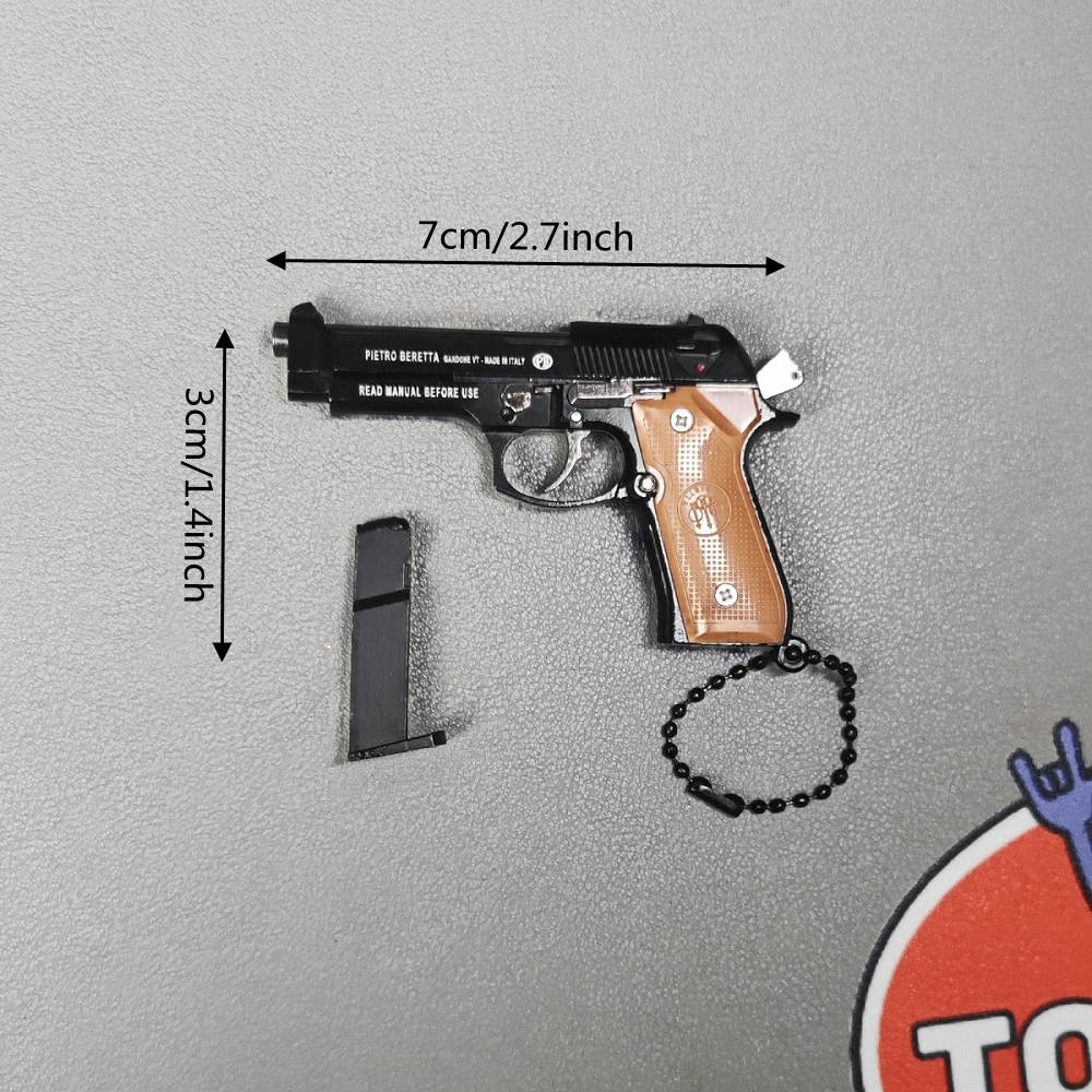 metal 92f keychain mini gun keychain 1 3 scale 92f pistol model ...
