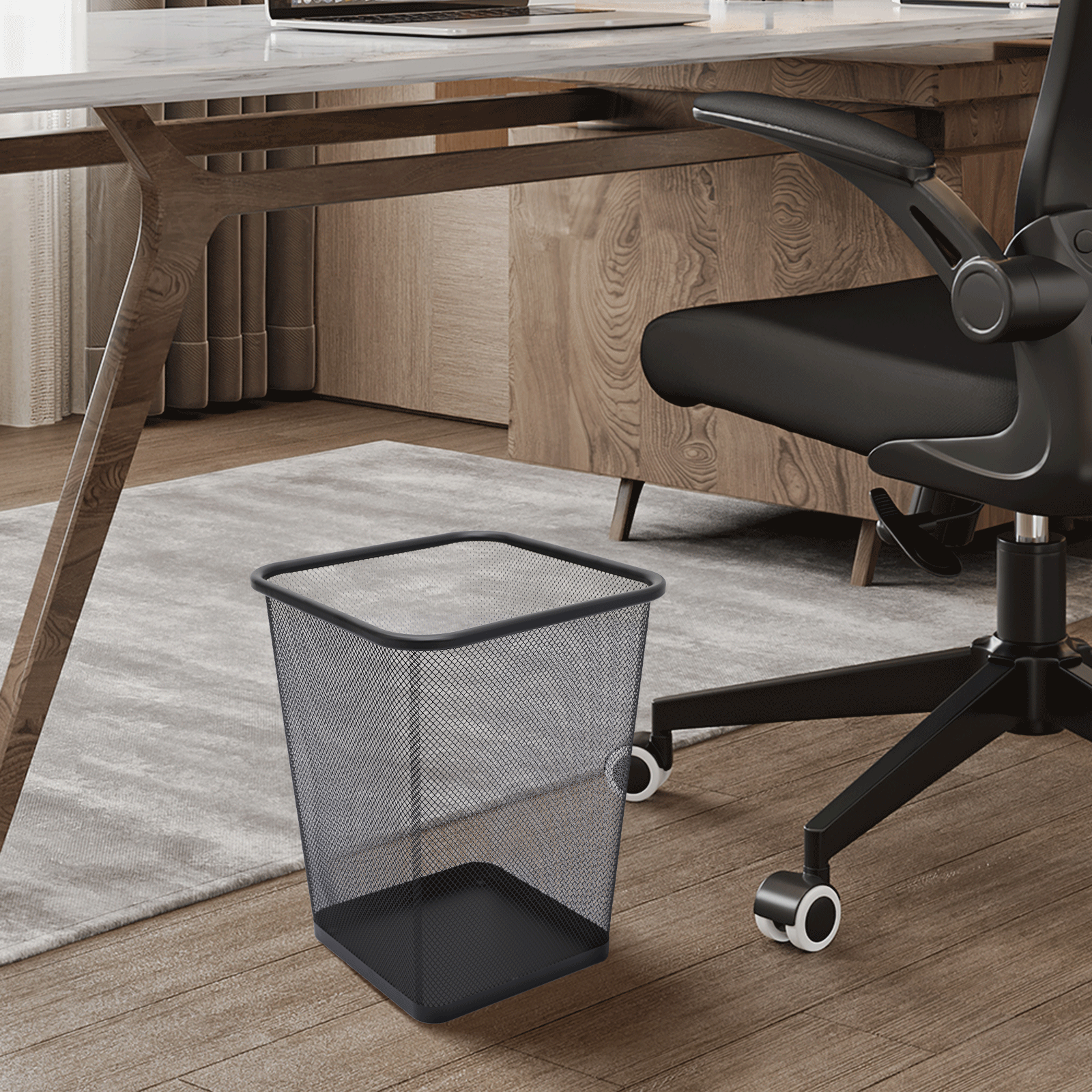 5 Gallon Square Mesh Trash Office Small Metal Wire - Temu