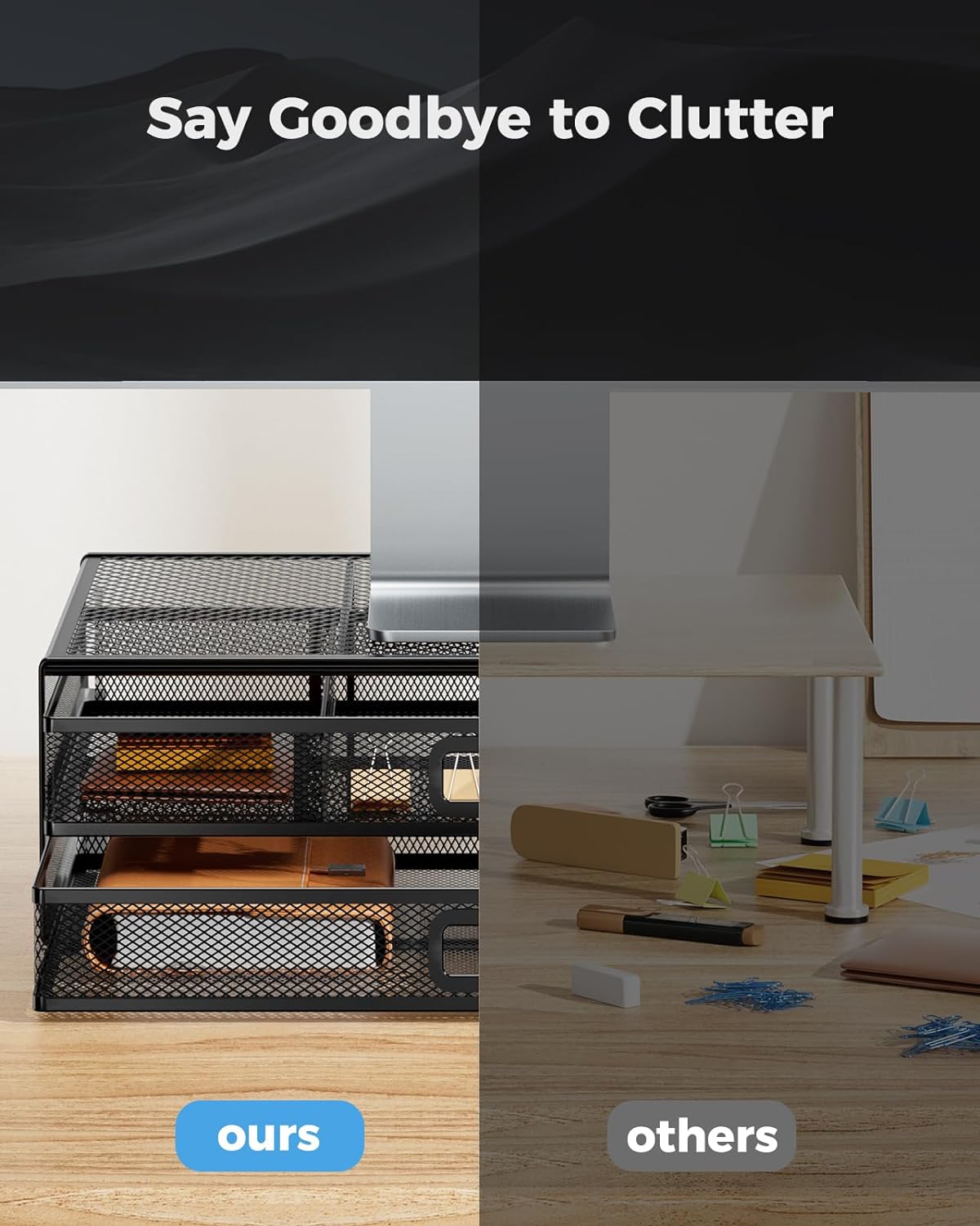 2 tier Metal Monitor Stand Drawer Elevate View Boost - Temu