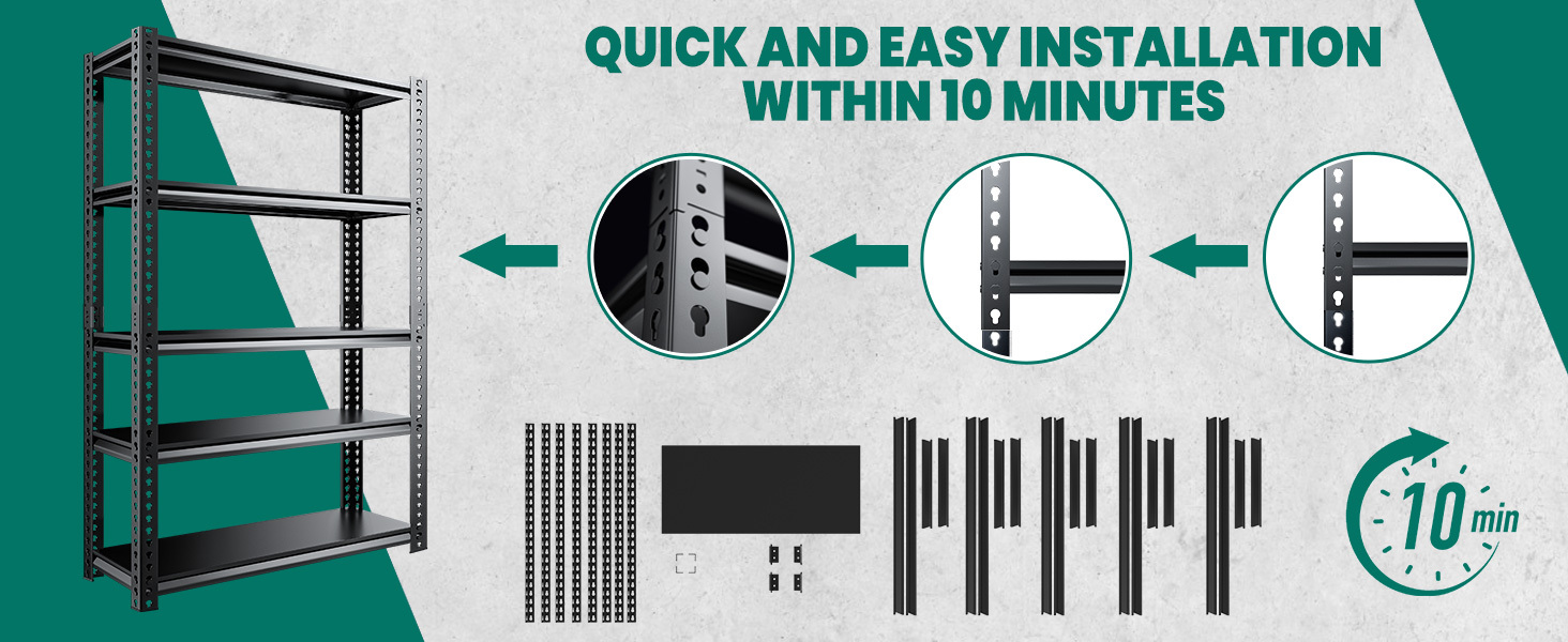 Garage Shelving Unit 5 tier Adjustable Metal Heavy Duty - Temu