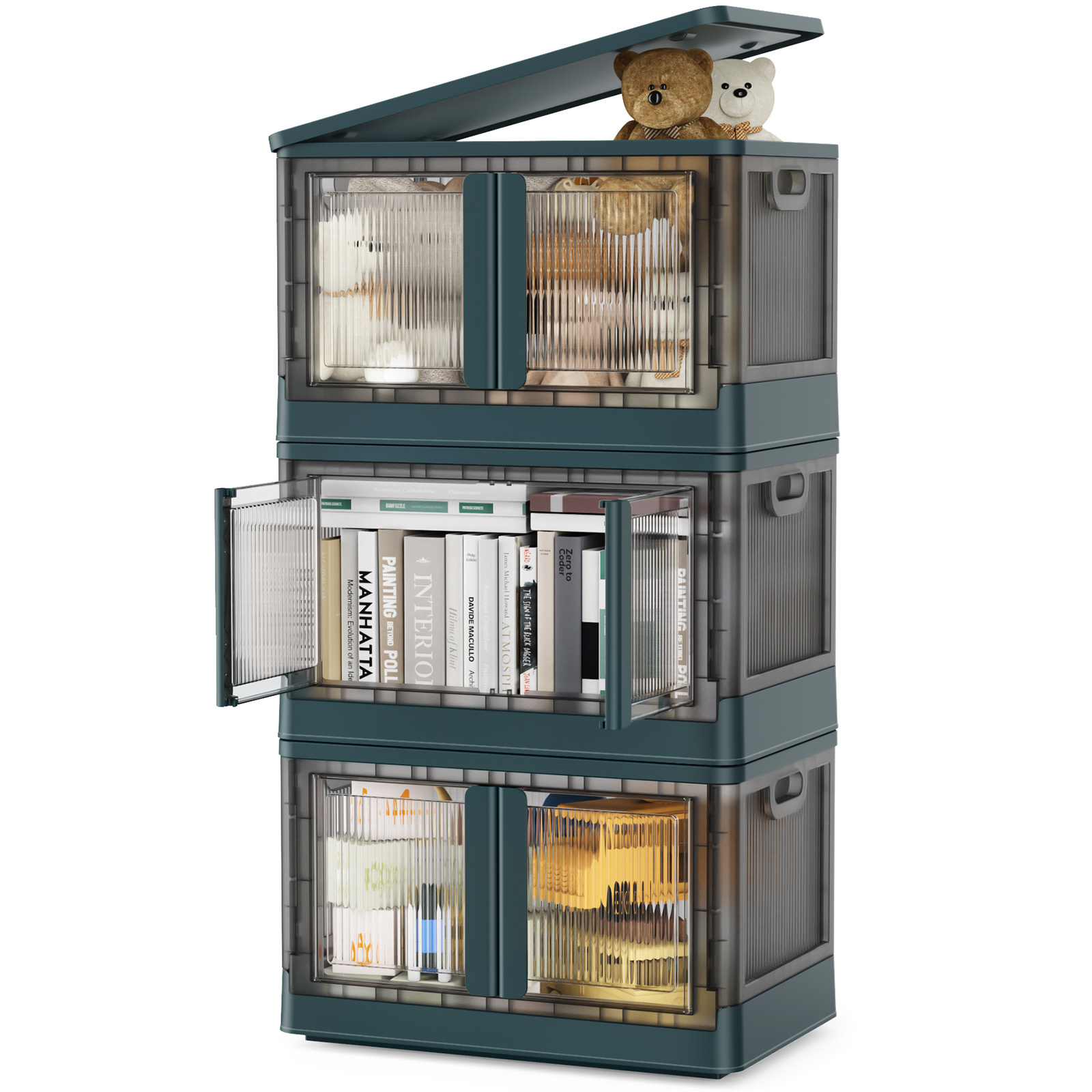 57gal/228qt Storage Bins Lids Stackable Closet Organizer - Temu