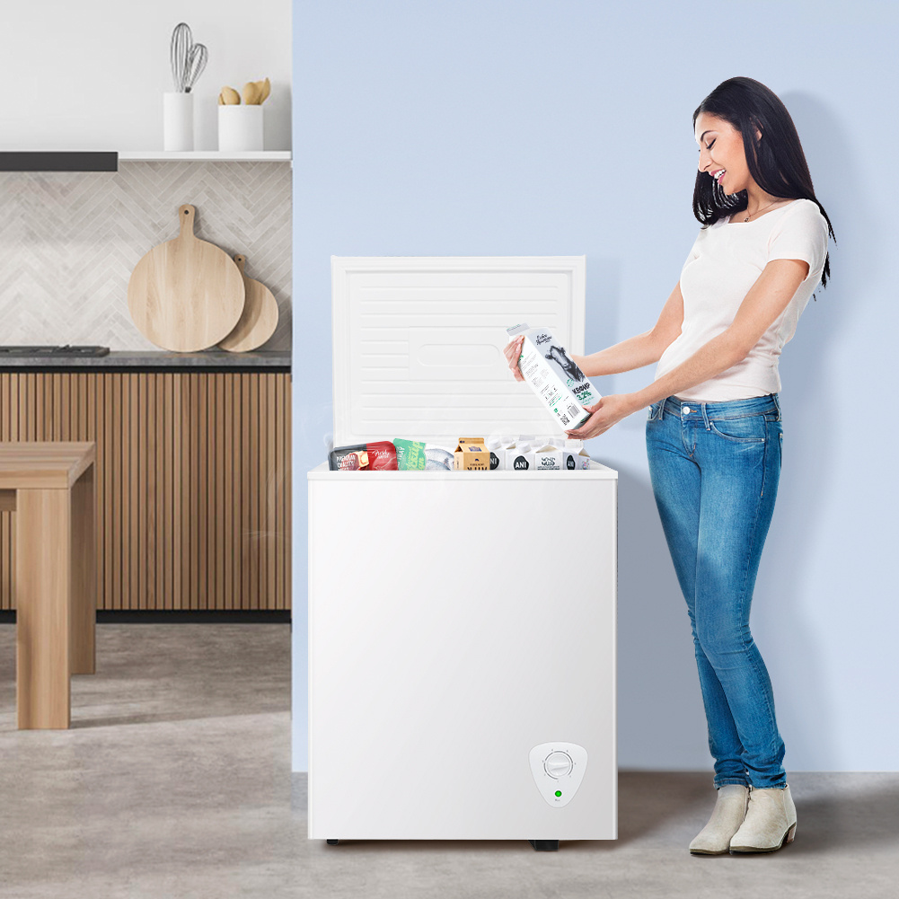 Chest Freezer, Compact Deep Freezer 7 Adjustable Temperature With ...