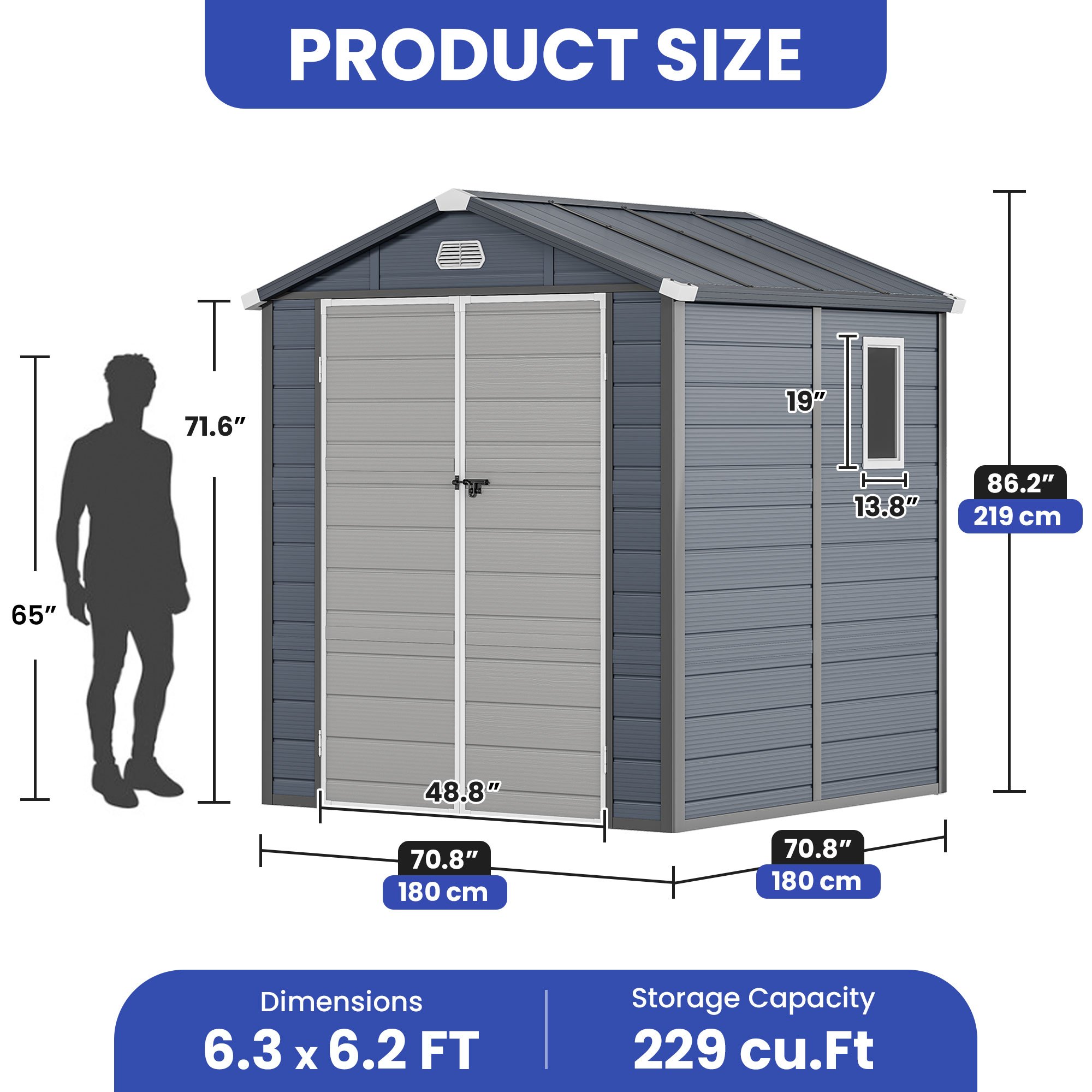 Outdoor Resin Storage Shed W/o Floor weather Plastic Shed - Temu