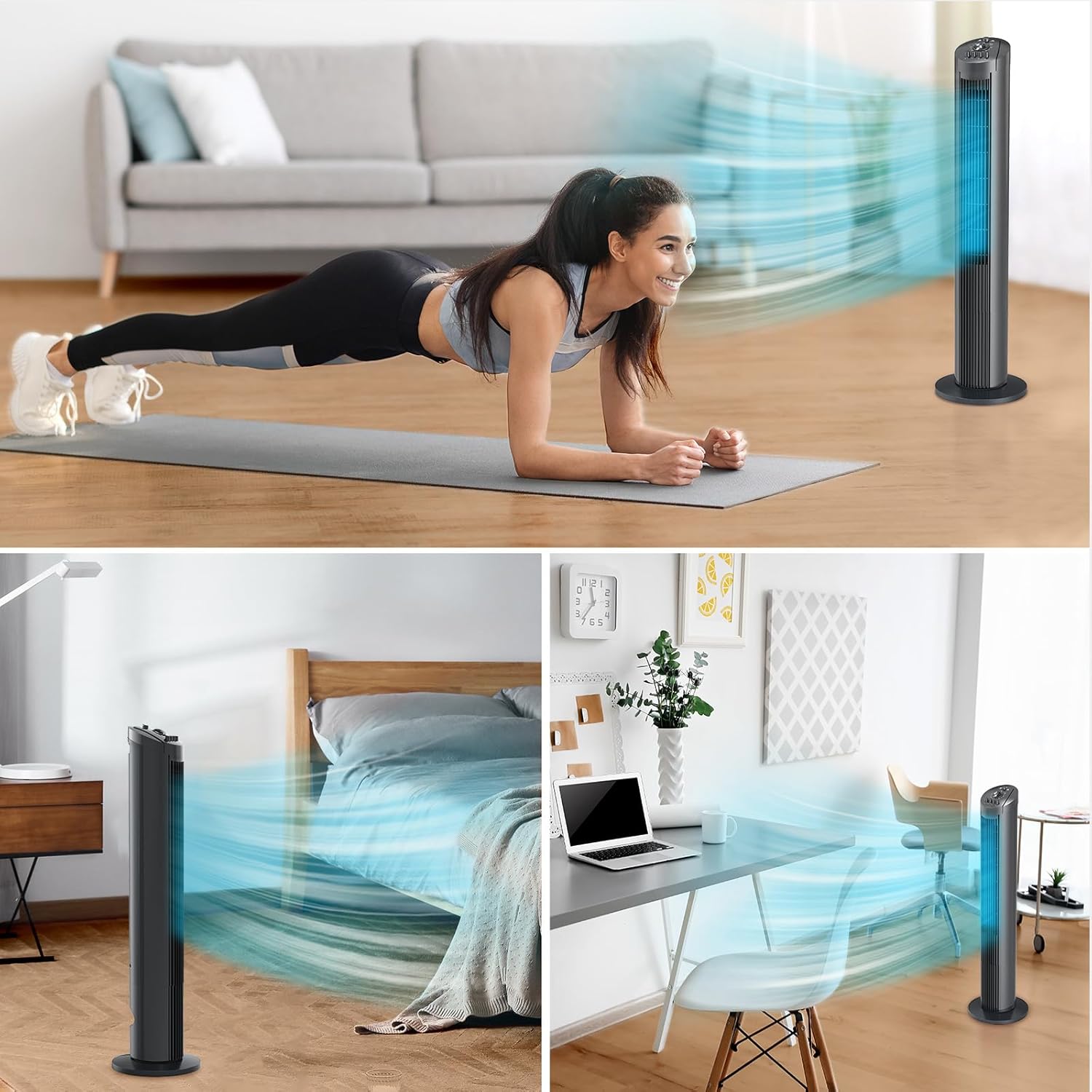 Tower Fans Home Standing Floor Fan 90 Oscillating Fan /s - Temu