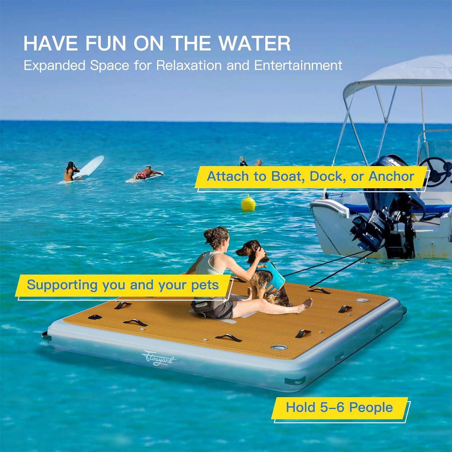 Inflatable Dock Platform Lake Float Adults Relax - Temu