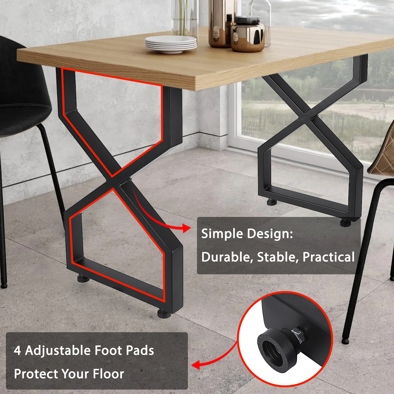 Heavy Duty Desk Legs Diy Industrial - Temu
