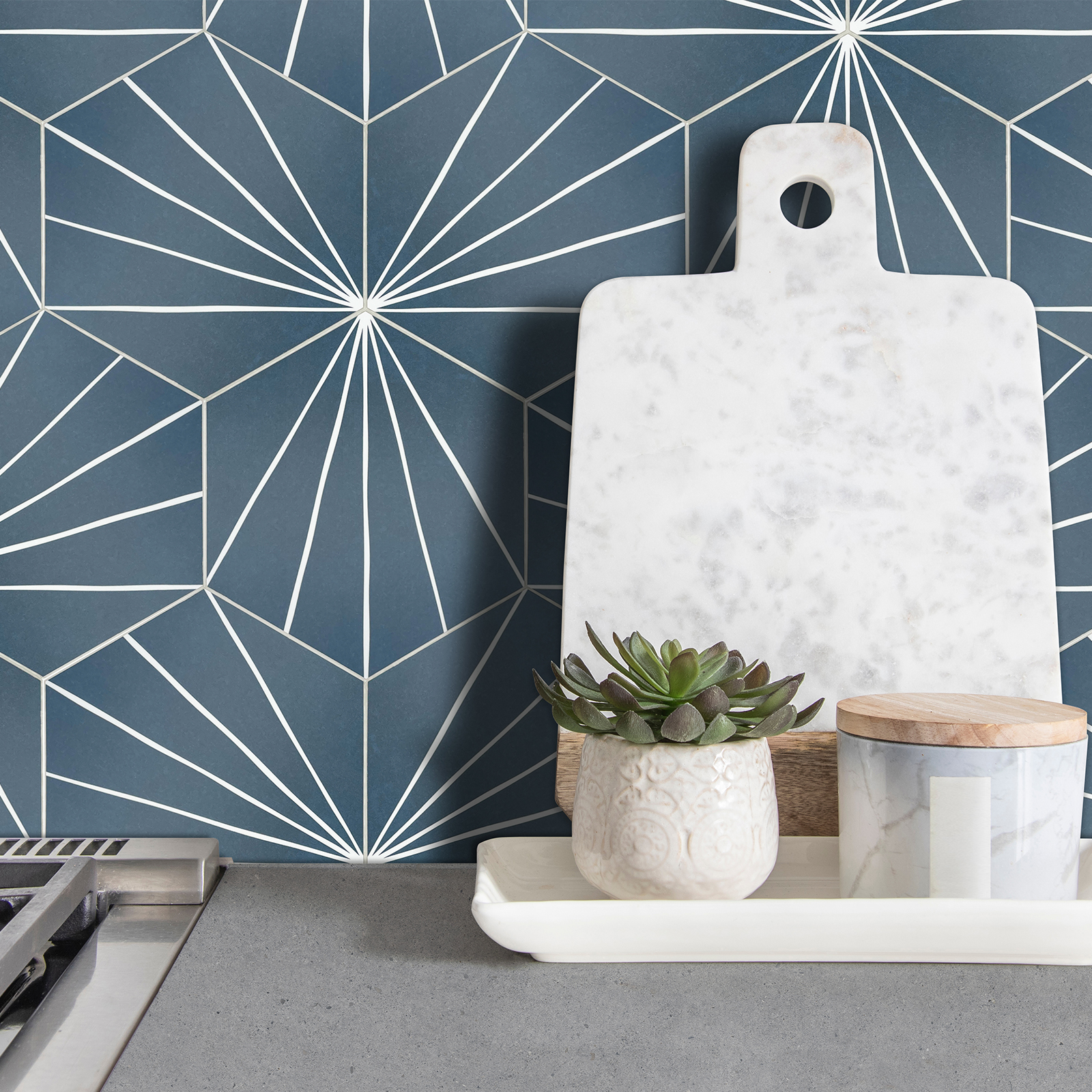 peel stick backsplash tile deco hexagon flower - Temu