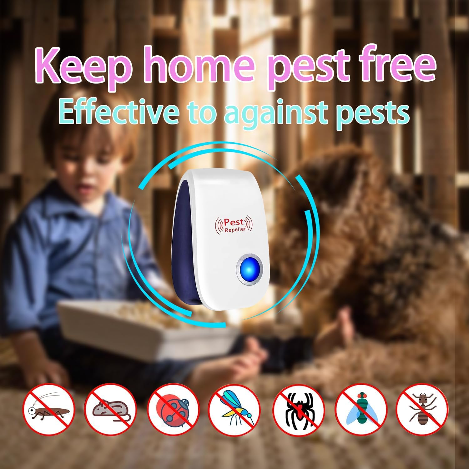 Pest Repeller 12 Pcs Electronic Pest Repellent Plug In Indoor Pest ...