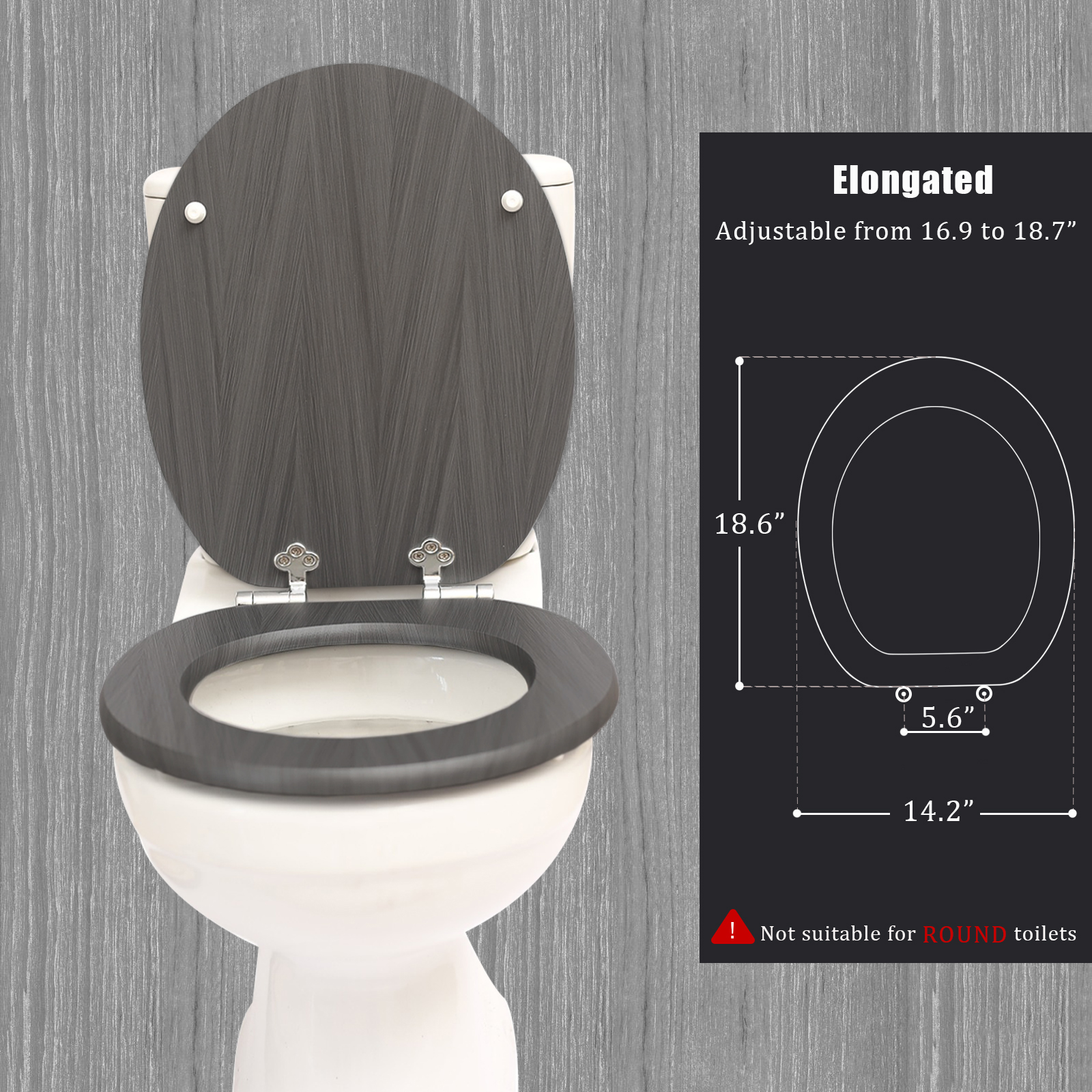 17.5 inch elongated toilet seat store