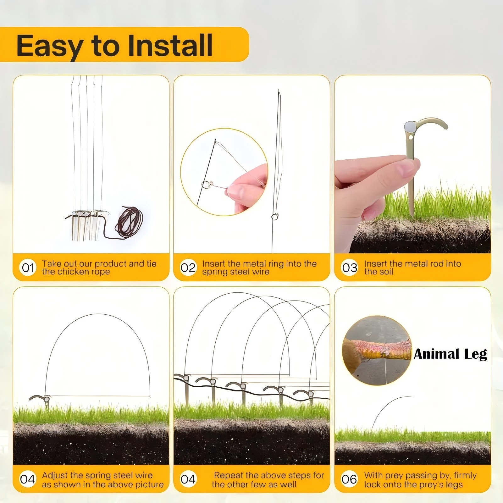 outdoor trap ties spring rings pigeons chickens - Temu