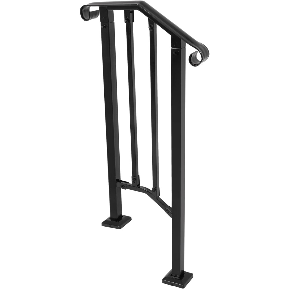 Step Handrail Fit For 1-2 Steps Flexible Porch Railing For Outdoor ...
