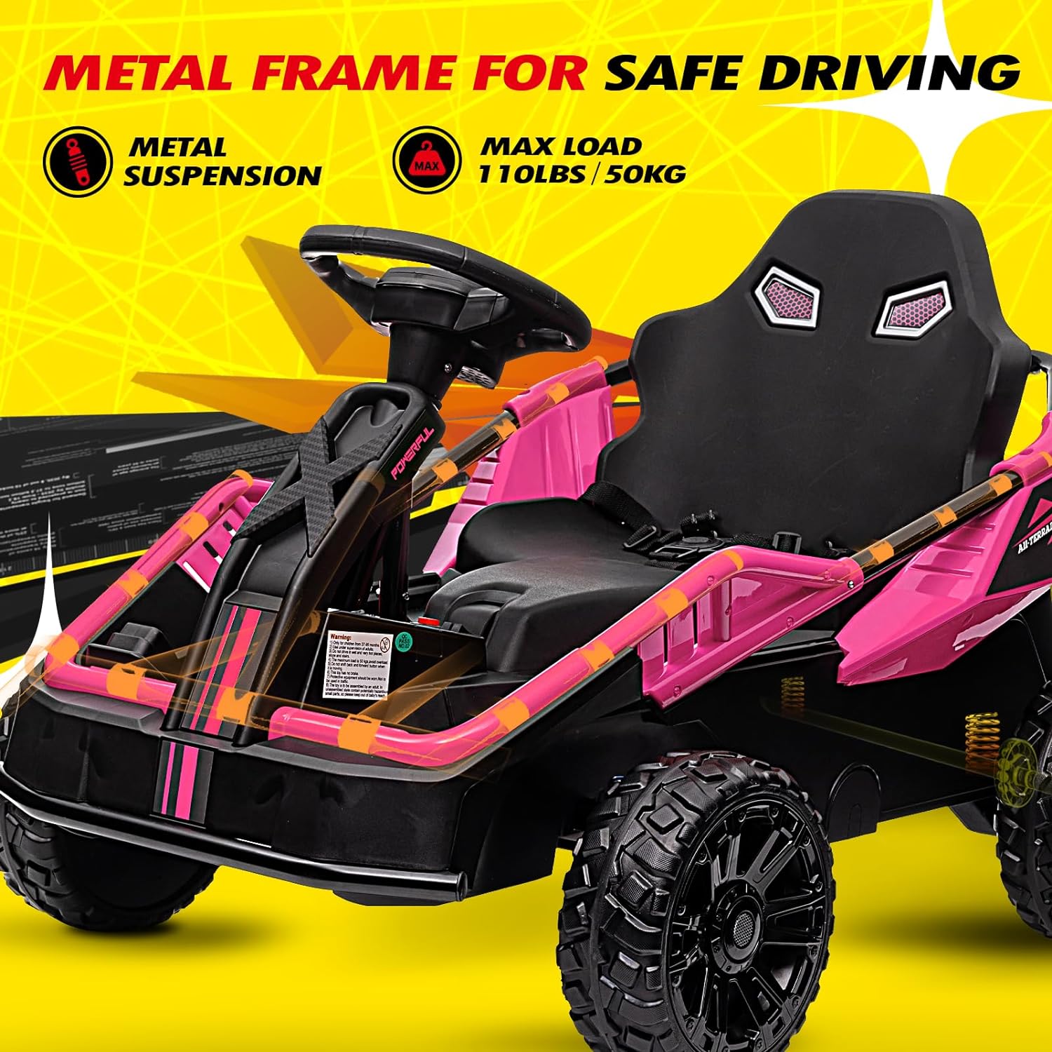 24v Kids Ride Utv Car Battery Powered Motorized Electric - Temu