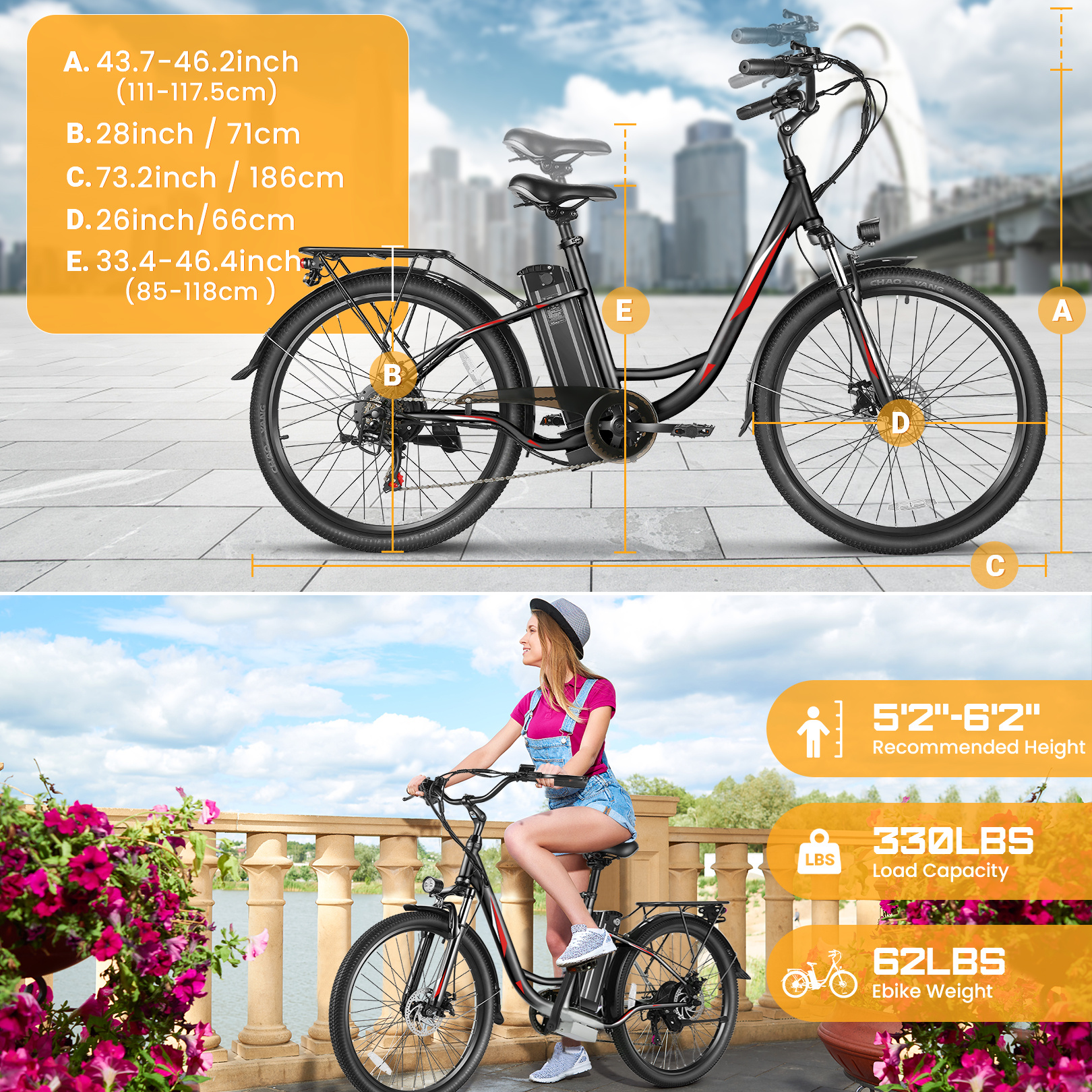 20mph Electric Bicycles Ebike 48v Battery Bike - Temu