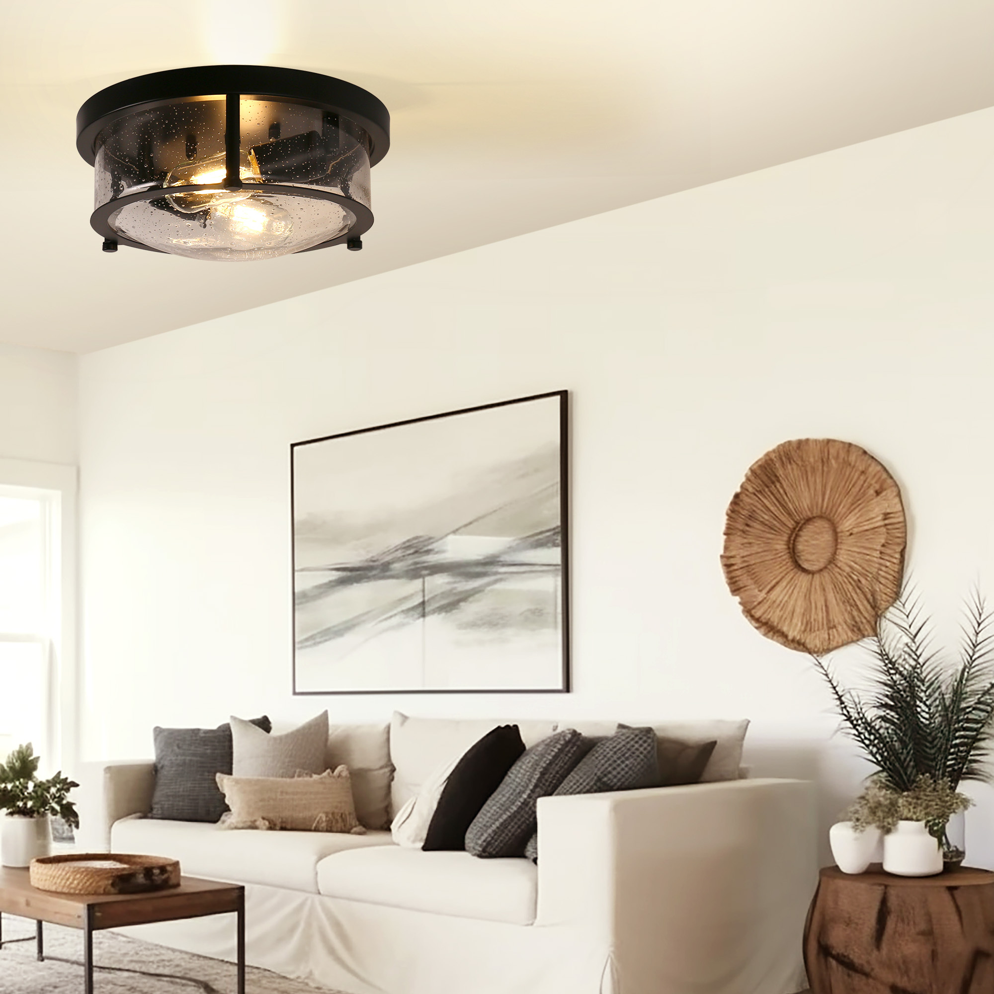 2 light Iron Flush Mount Ceiling Light - Temu