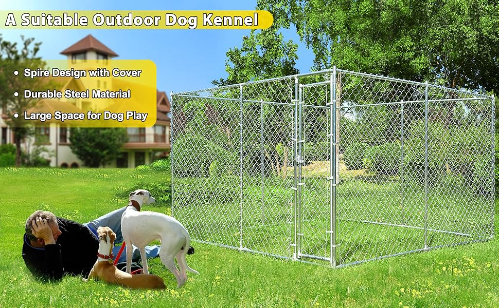 Extra Large Outdoor Dog Kennel 10x10 Anti rust Dog Kennel - Temu