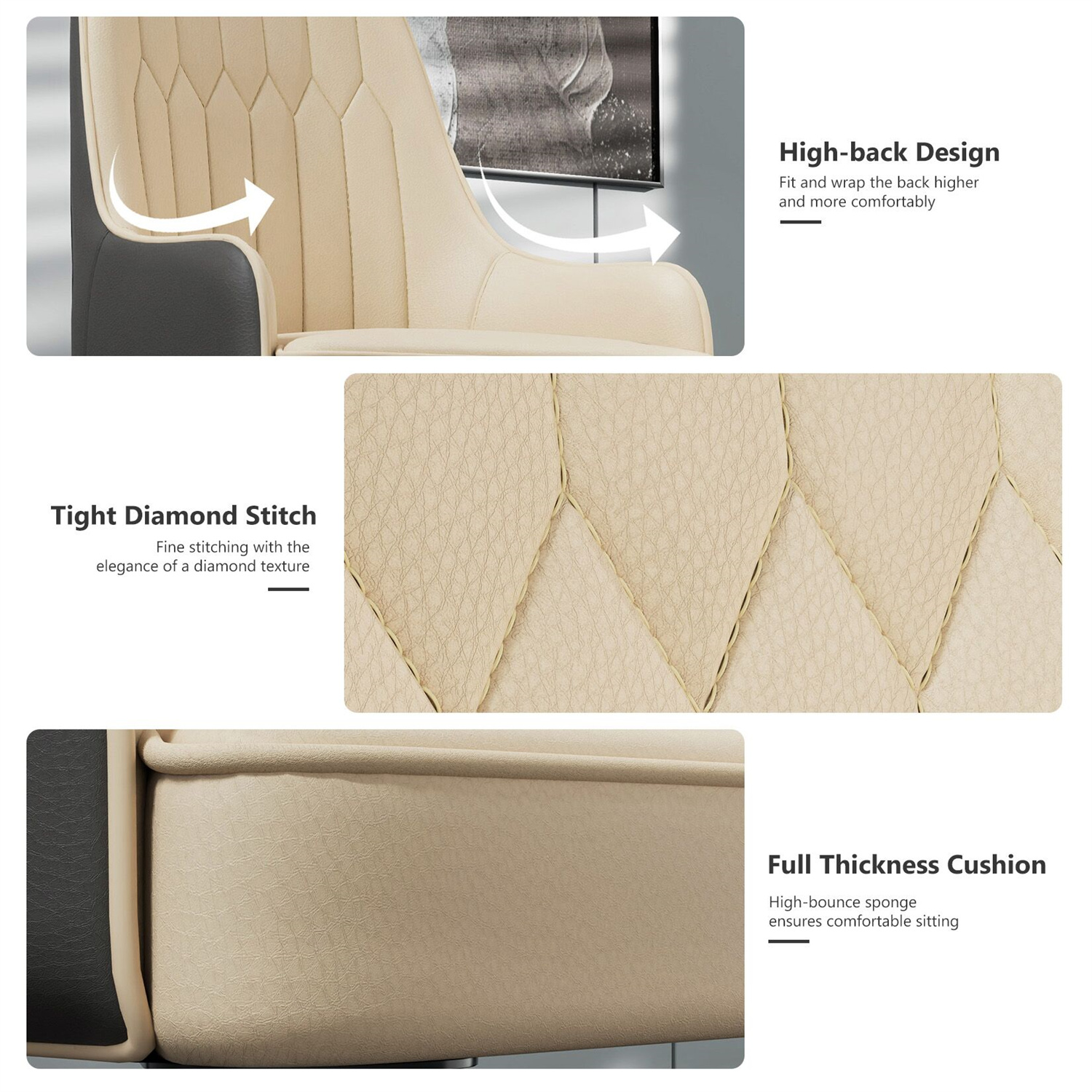 Leather Dining Chairs : Leather Upholstered - Temu