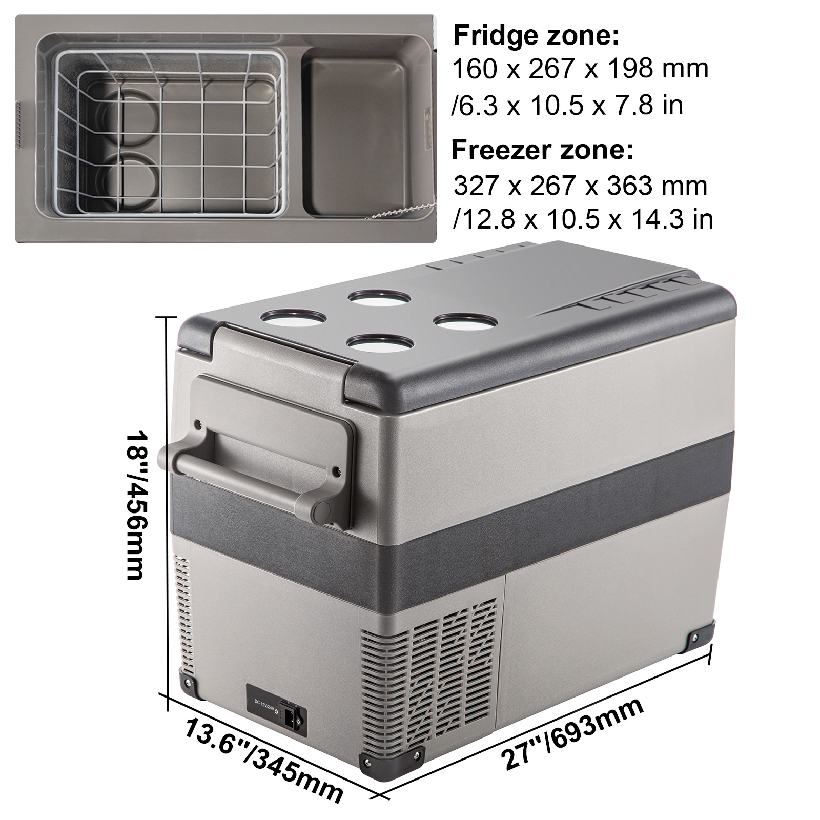 portable refrigerator sold on Temu United States
