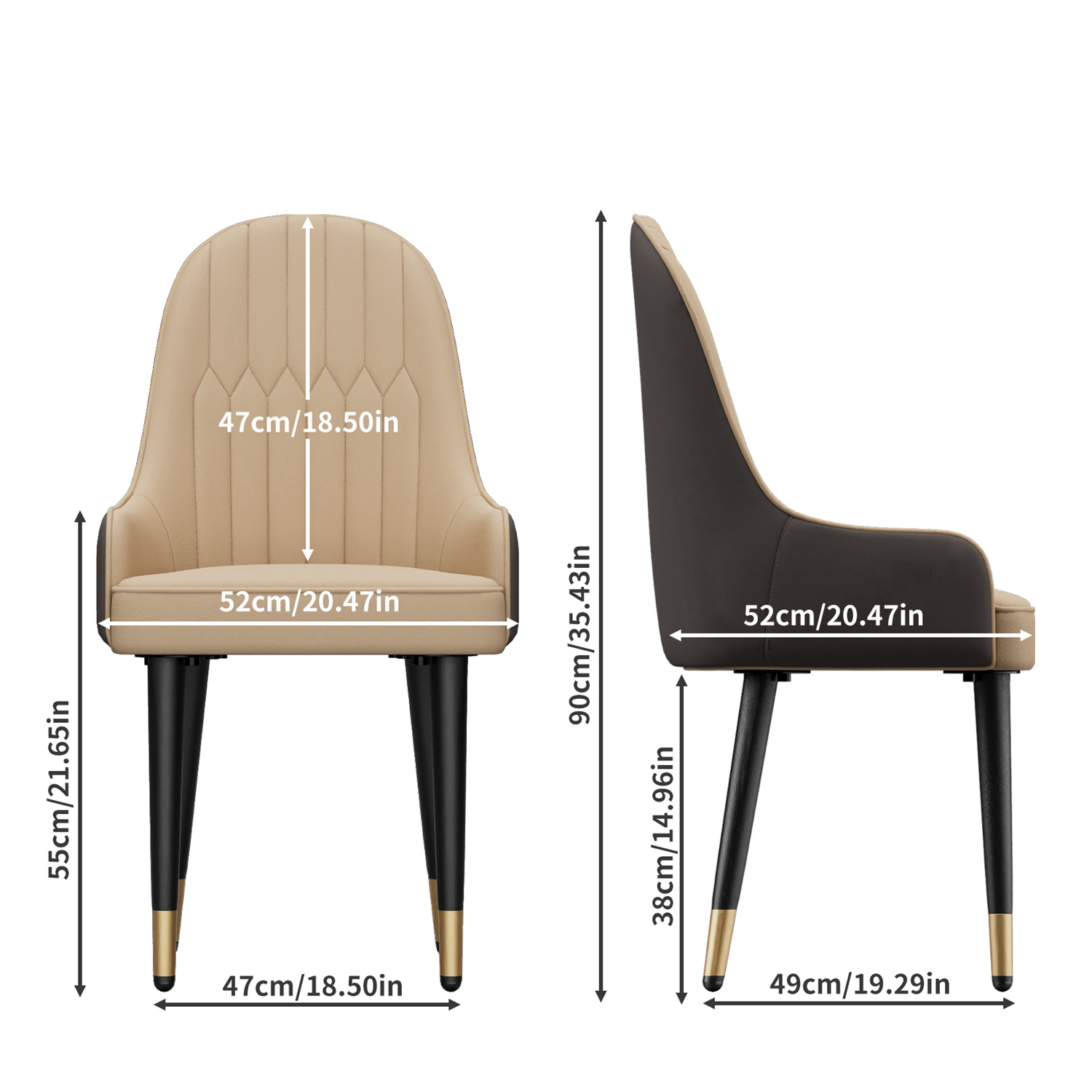 Leather Dining Chairs : Faux Leather Upholstered - Temu