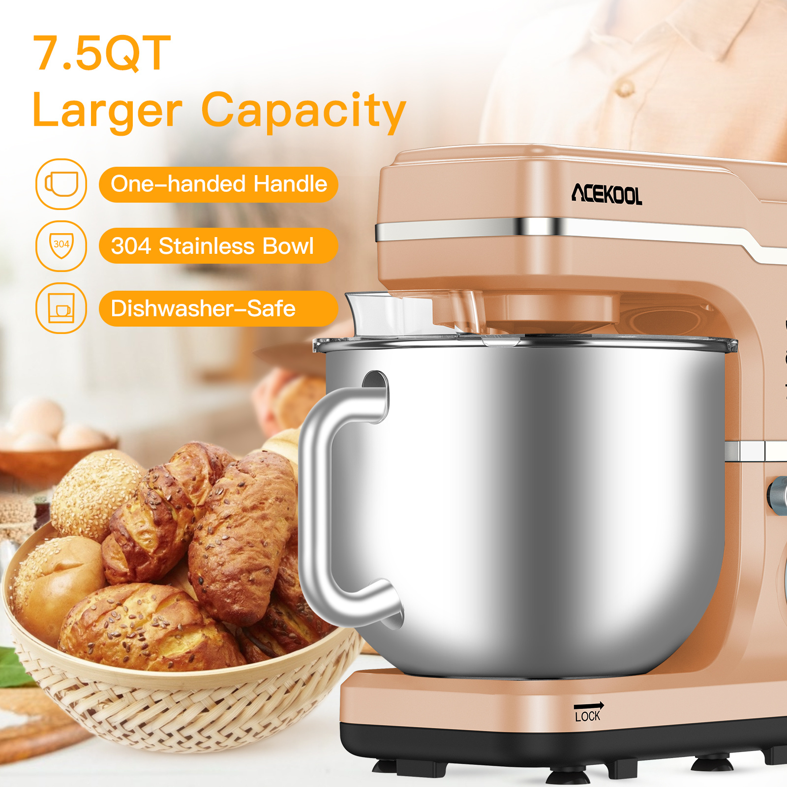Stand Mixer Kitchen Electric Food Mixer 10 speed Tilt head - Temu