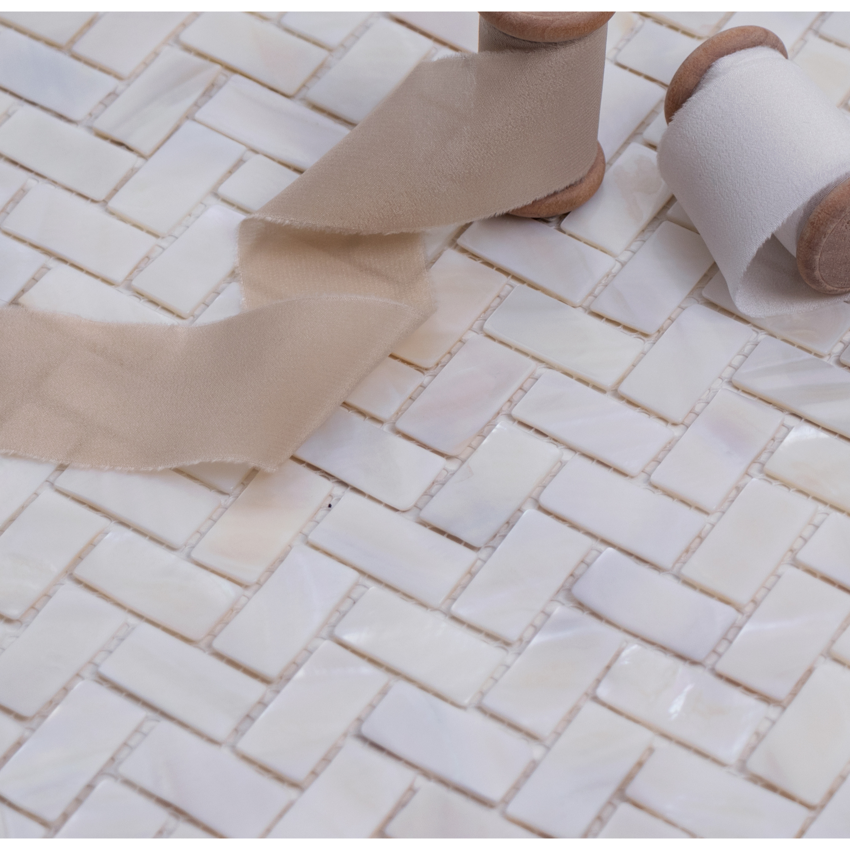 Mother Pearl Chevron Pattern Mosaic Tile Bathroom - Temu