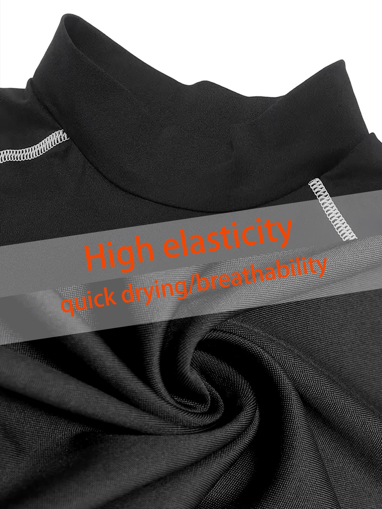 Men's Turtleneck Fitness Compression Long Sleeve Quick Dry - Temu