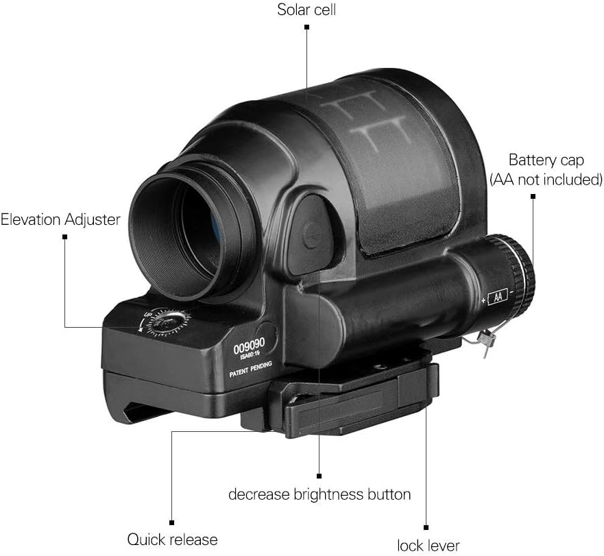 Hunting Sight Solar Hunting 1x38 Red Dot Sight - Temu
