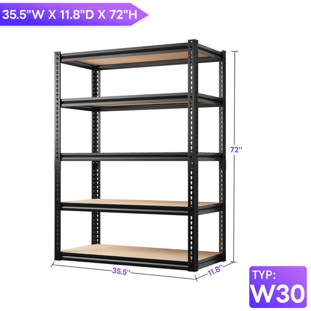 5 Tier Garage Shelving Storage Shelves Heavy Duty Adjustable - Temu