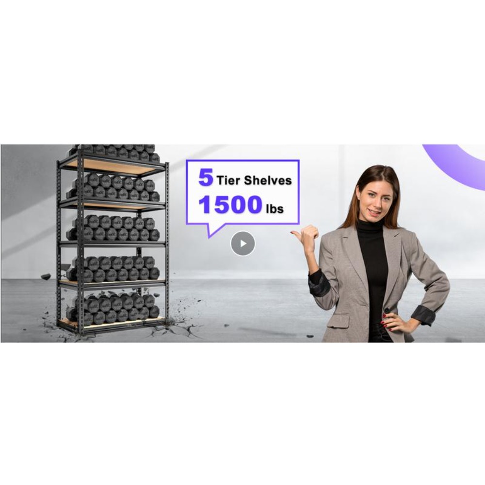 5 Tier Garage Shelving Storage Shelves Heavy Duty Adjustable - Temu