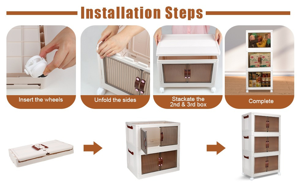 stackable storage bins lid collapsible storage bins wheels - {region_name}