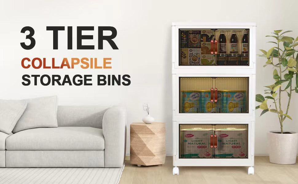 stackable storage bins lid collapsible storage bins wheels - {region_name}