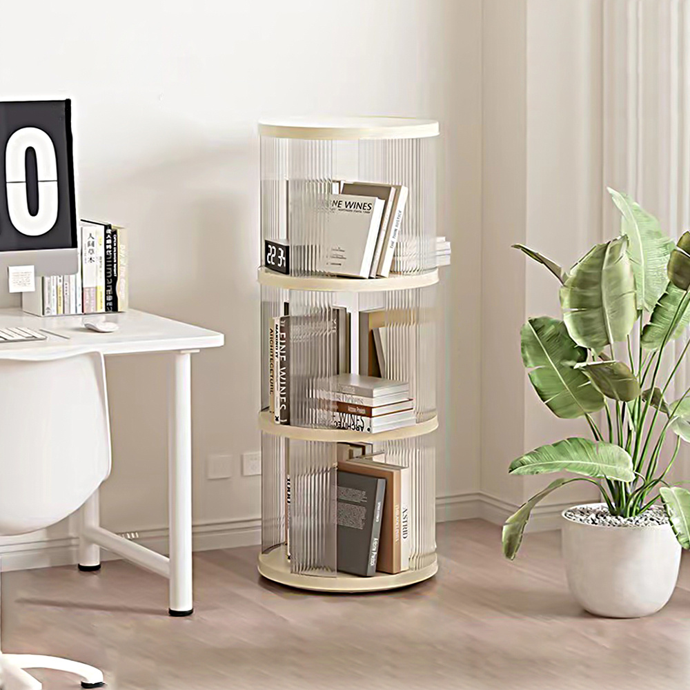360° Rotating Bookshelf Small Corner Bookcase Small - Temu