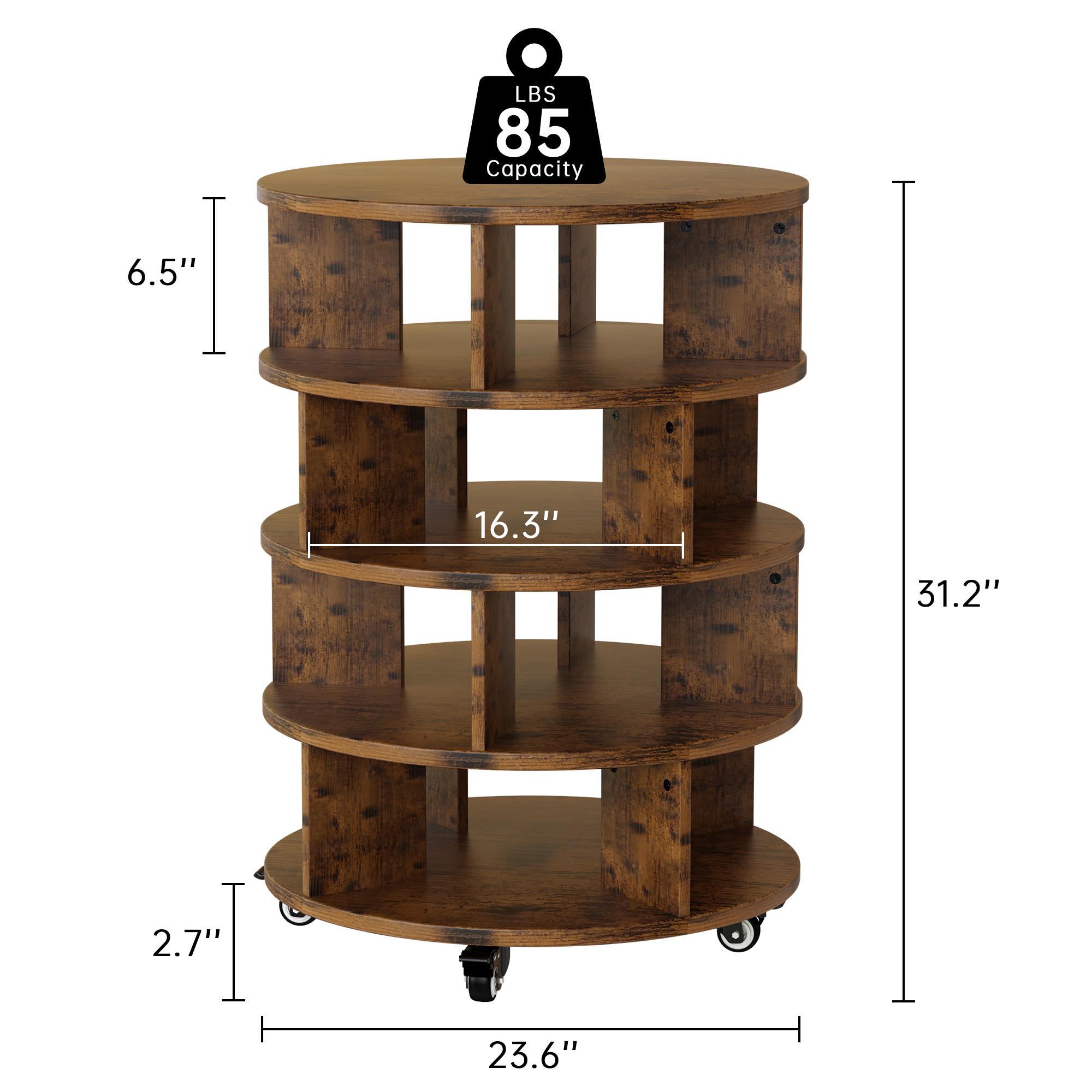 4 Tier Rotating Shoe Rack Tower Spinning Shoe Display Lazy - Temu