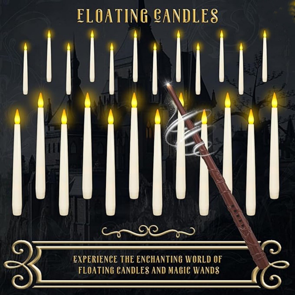 Flameless Floating Wand Magic Led Hanging Taper - Temu