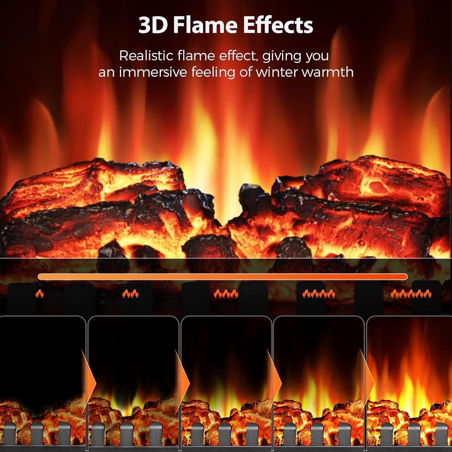 portable freestanding electric fireplace electric fireplace stove 1500w ...