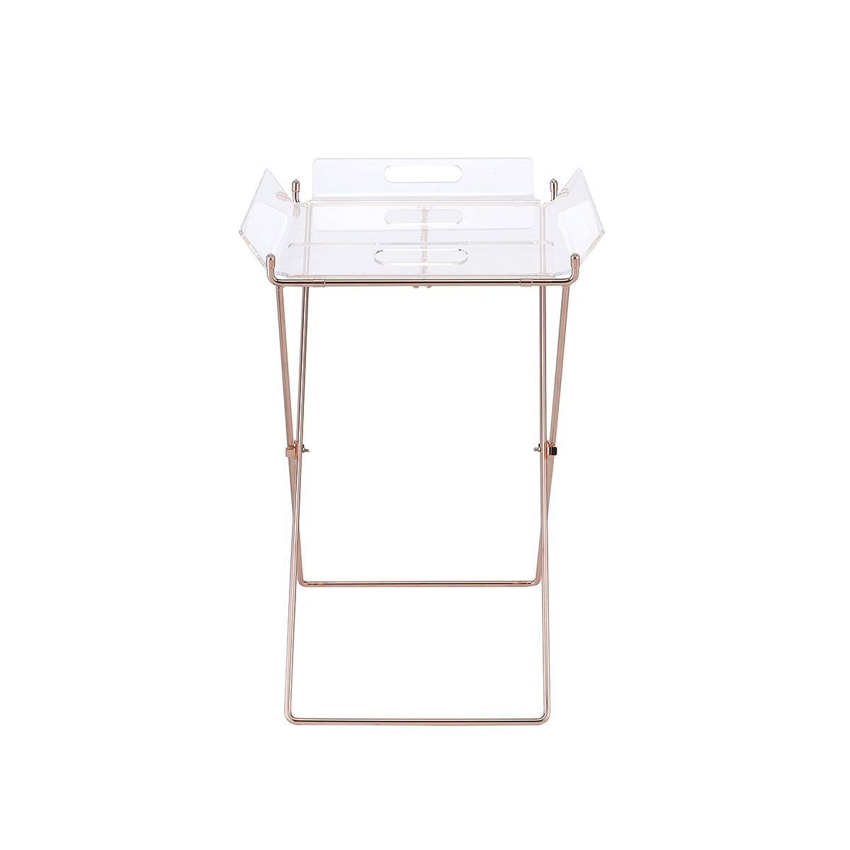 Clear Acrylic Copper Folding Tray Table Coffee Table End - Temu