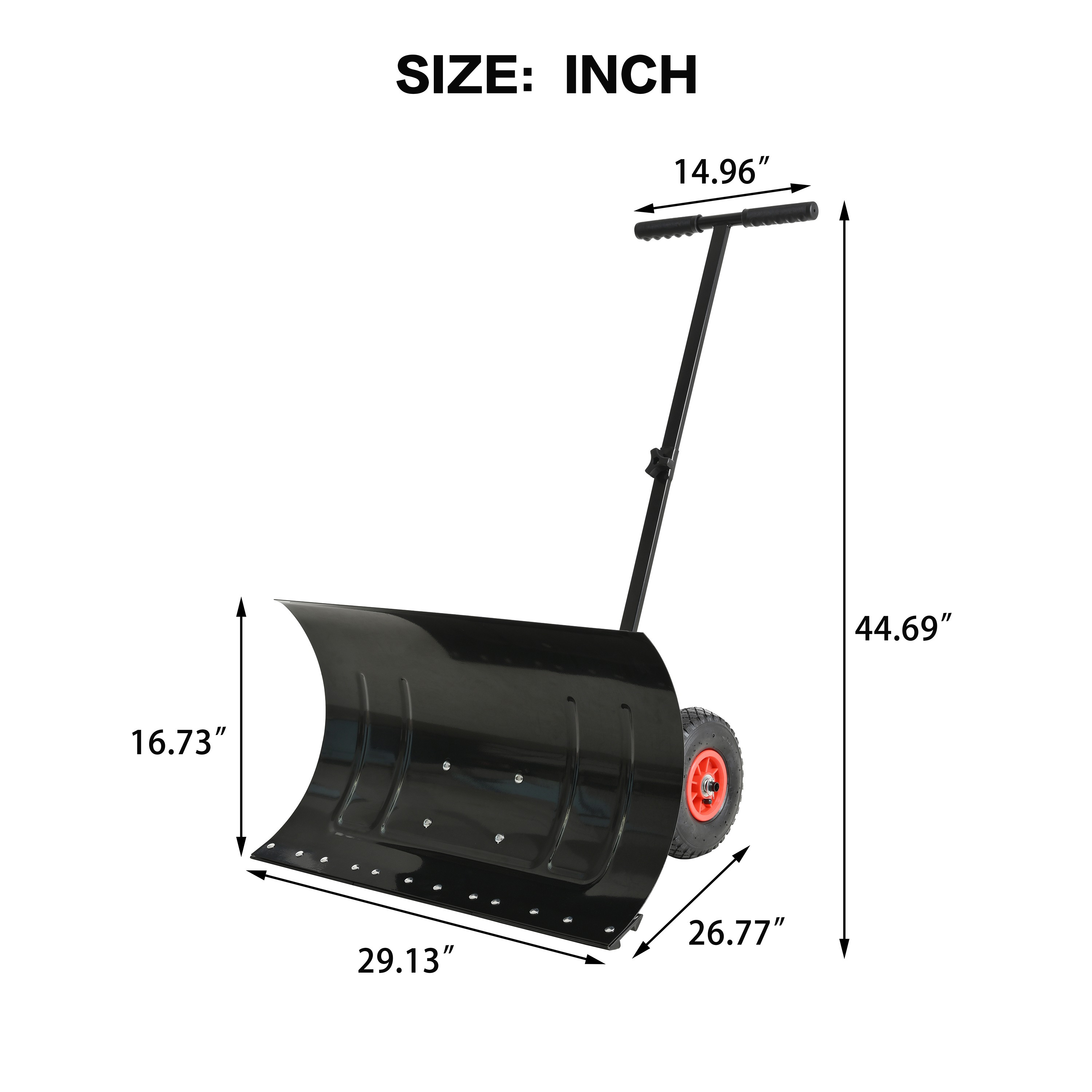 Single Bar Wheeled Snow Shovel snow Pusher snow Shovel - Temu