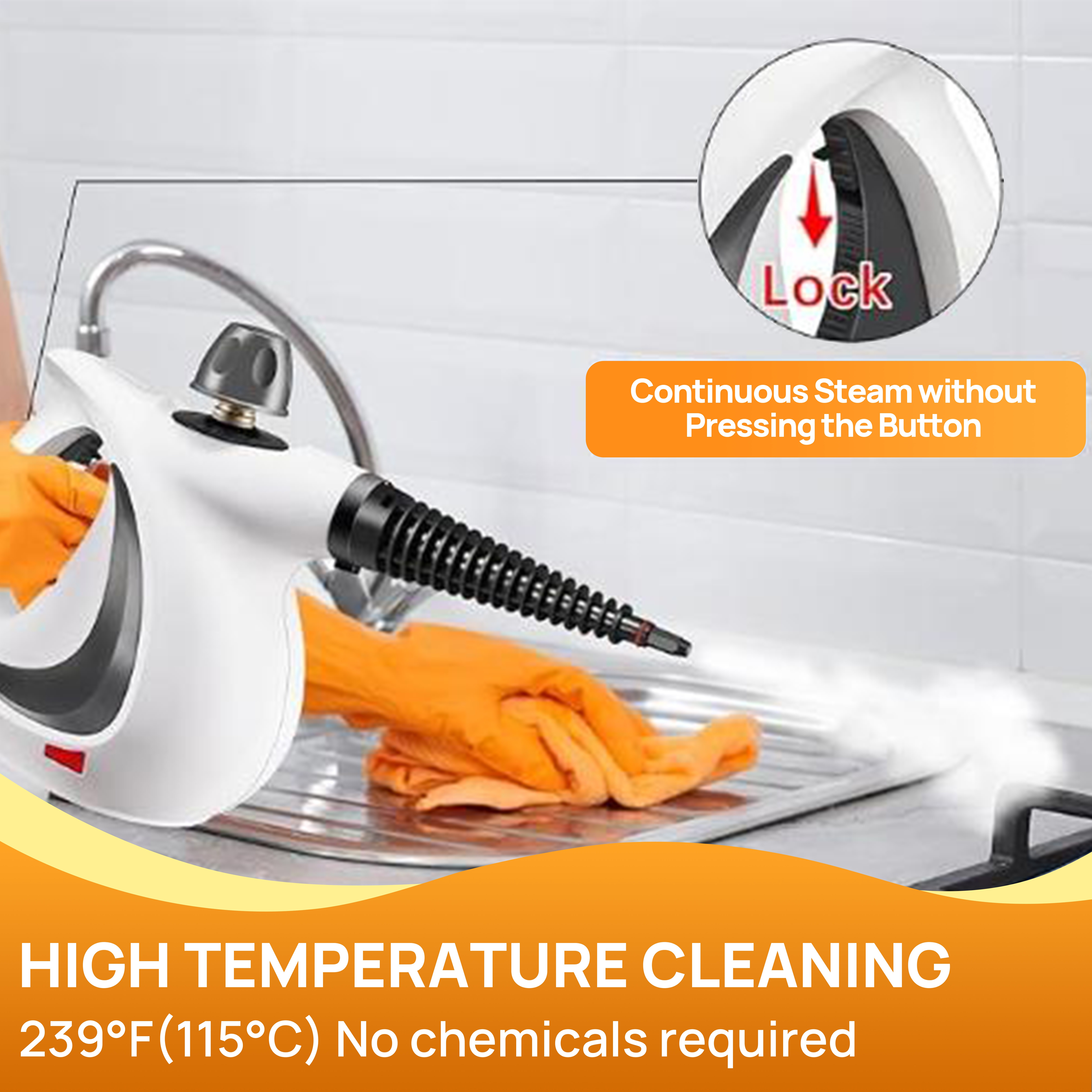 12 in steam cleaner pressurised handheld multi - Temu