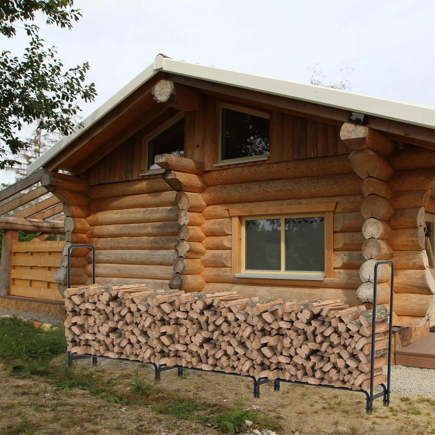 Stand Heavy Duty Metal Wood Pile Storage - Temu