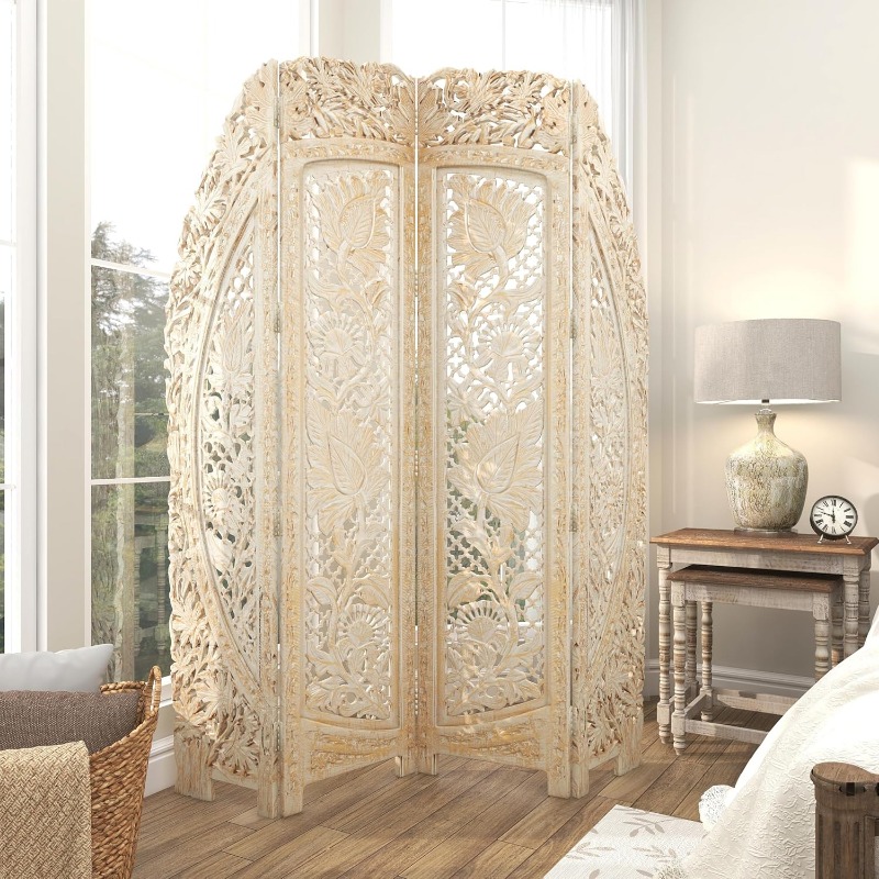 Floral Handmade Partition Room Divider Screen Foldable - Temu