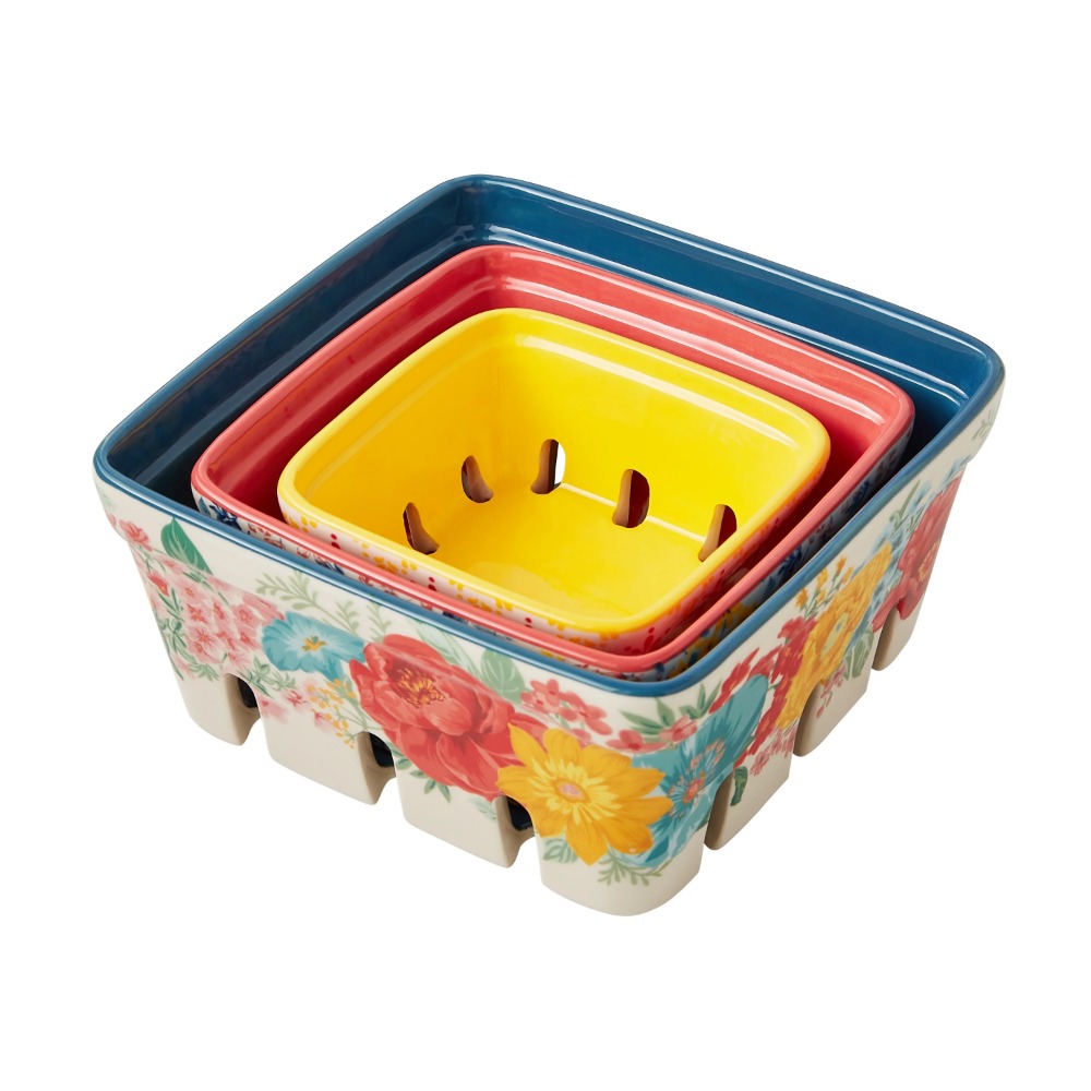 Ceramic Fruit Basket Set - Temu
